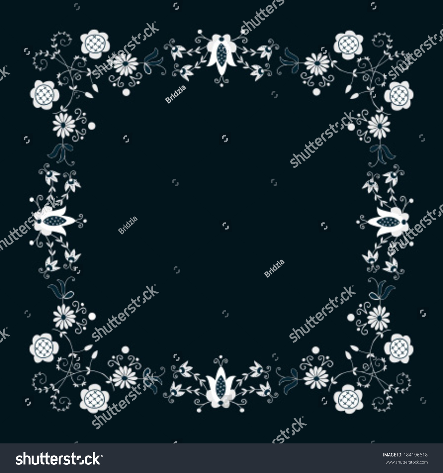 Folk Label Gray Stock Vector (Royalty Free) 184196618