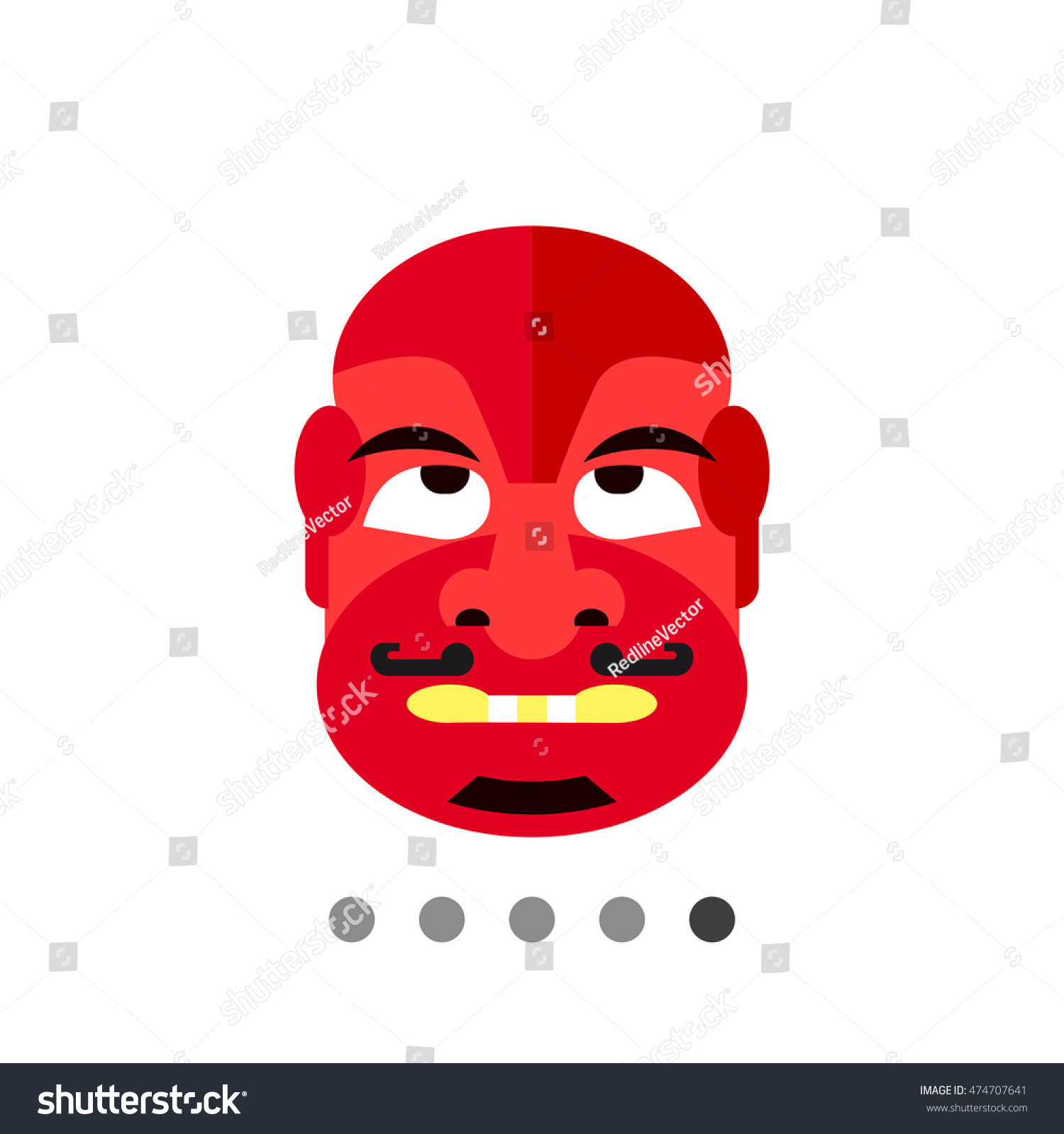 Folk Mask Vector Icon 1 Stock Vector (Royalty Free) 474707641