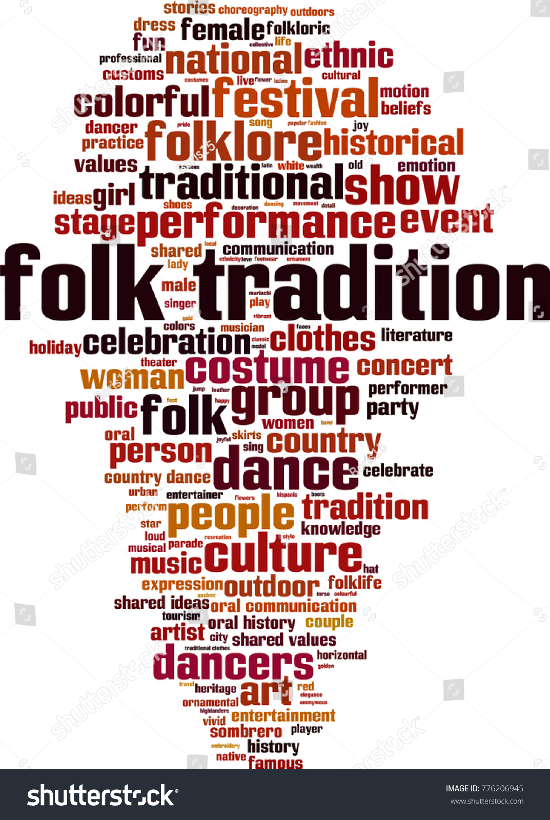 Folk Tradition Word Cloud Concept Vector Stock Vector (Royalty Free ...