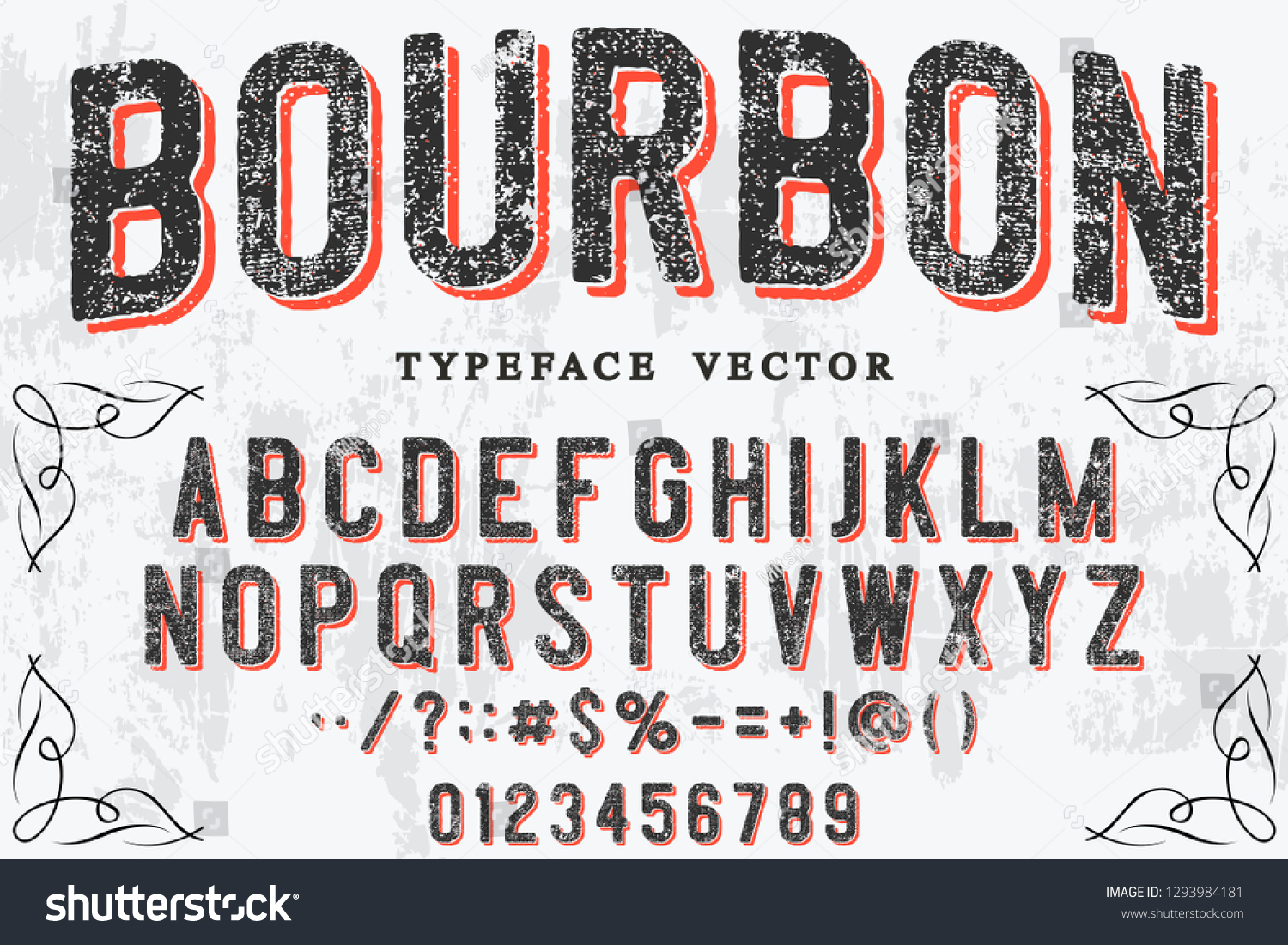 Font Alphabet Script Typeface Handcrafted Handwritten Stock Vector ...