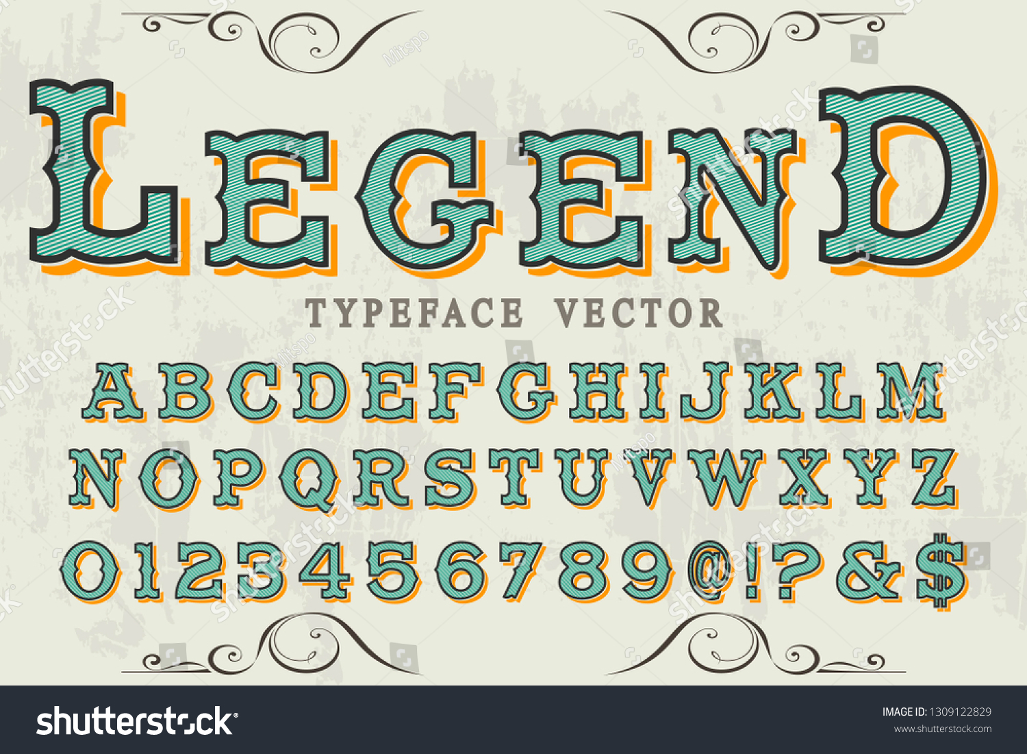 Font Alphabet Script Typeface Handcrafted Handwritten Stock Vector ...