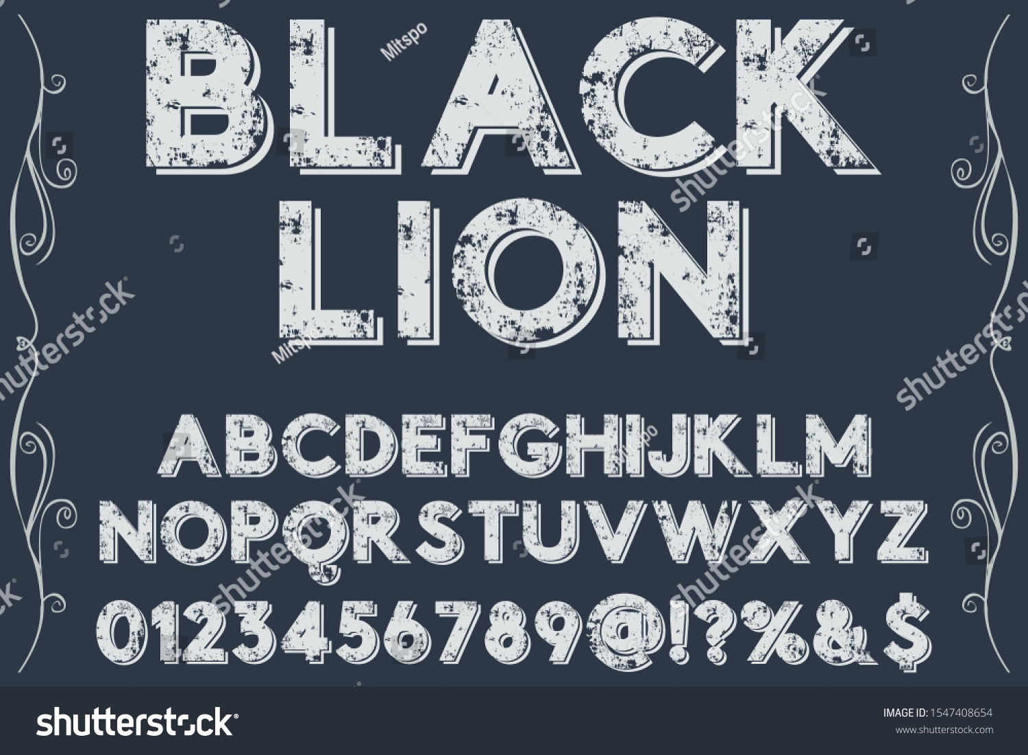 Font Alphabet Script Typeface Handcrafted Handwritten Stock Vector ...