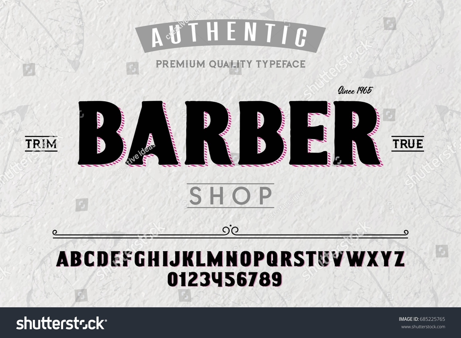 Fontalphabetscripttypefacelabelbarber Shop Typeface Labels Different ...
