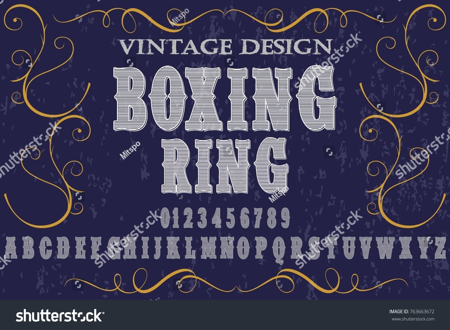 Font Handcrafted Vector Alphabet Named Boxing Stock Vector (Royalty ...