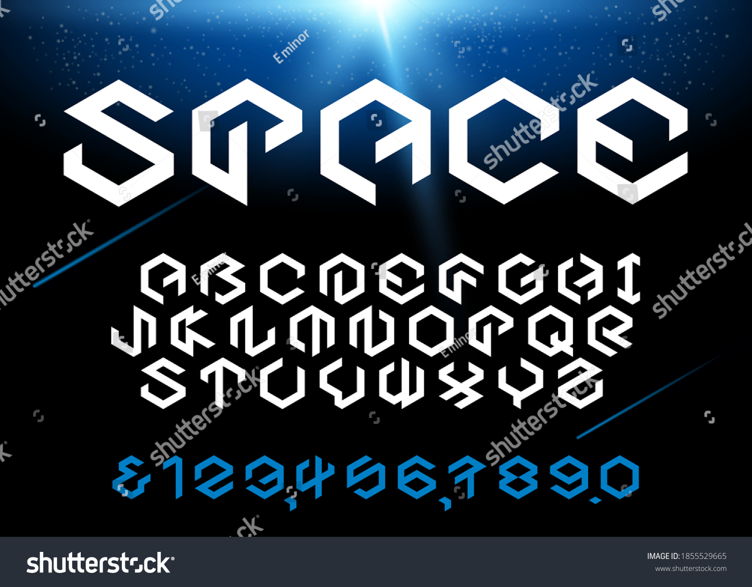 Font Typeface Alphabet Numbers Hexagon Shape Stock Vector (Royalty Free ... Font Typeface Alphabet Numbers Hexagon Shape Stock Vector (Royalty Free ...