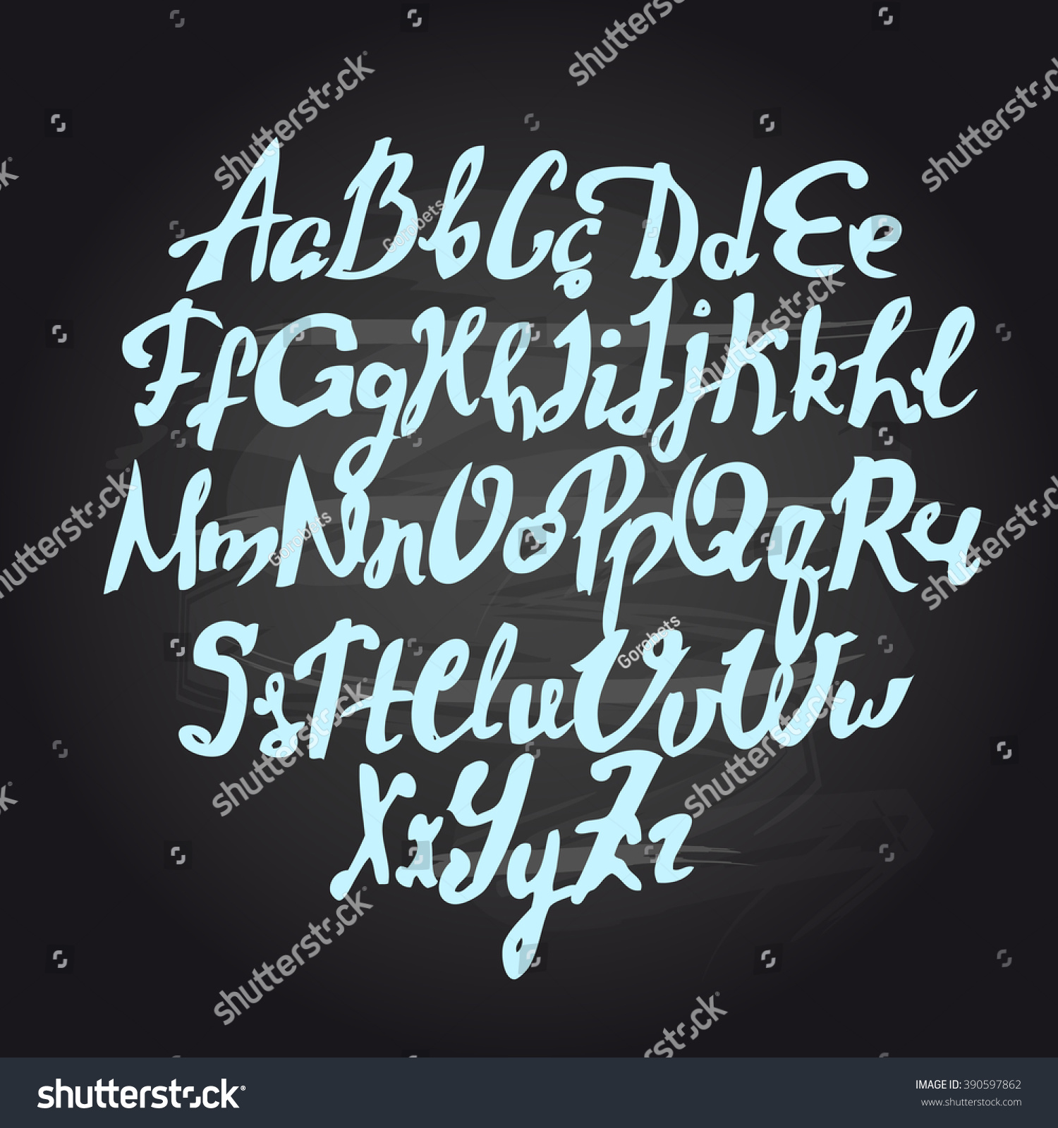 Font Vector Illustration Stock Vector (Royalty Free) 390597862 ...