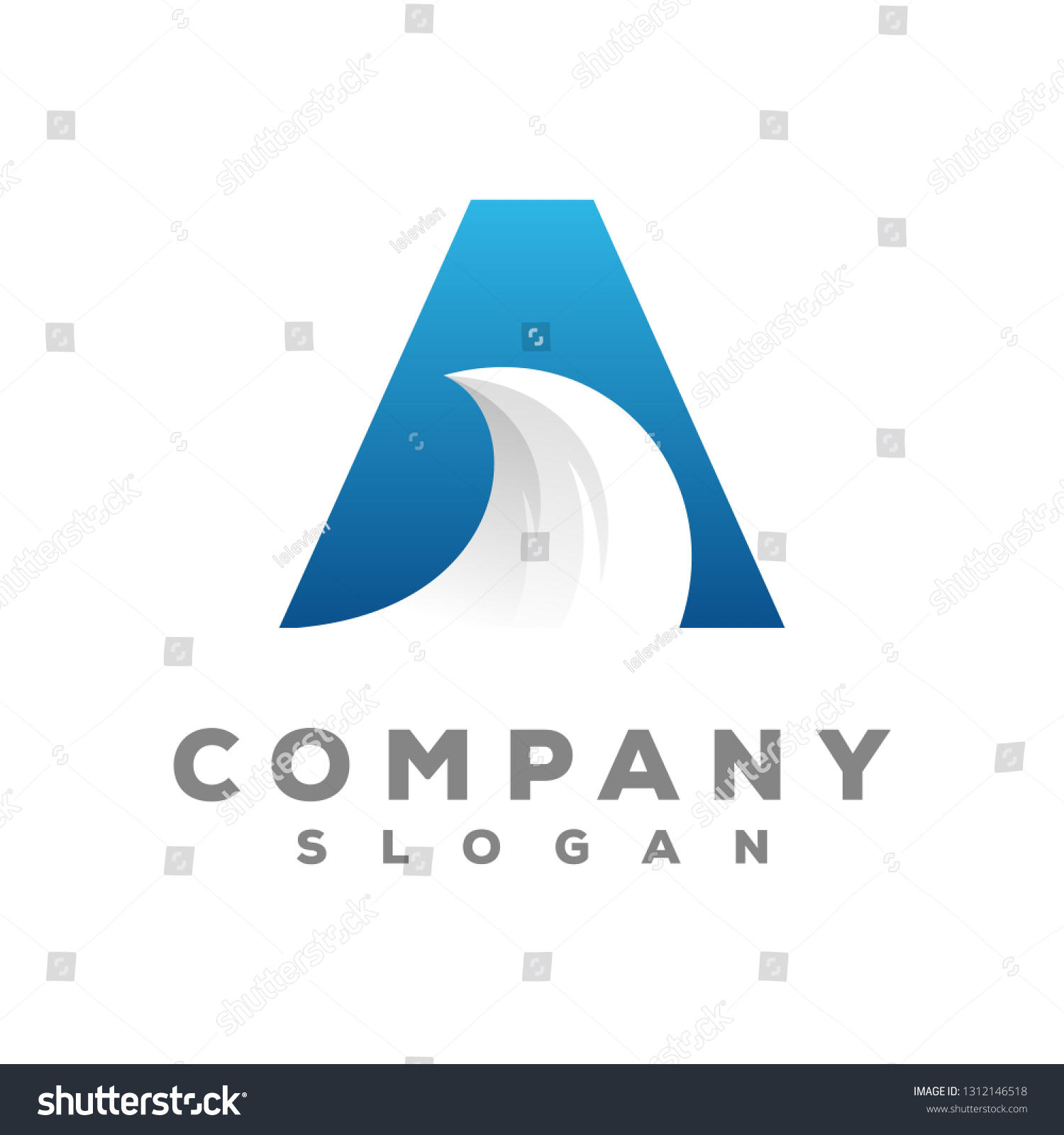 Font Wave Logo Vector Stock Vector (Royalty Free) 1312146518