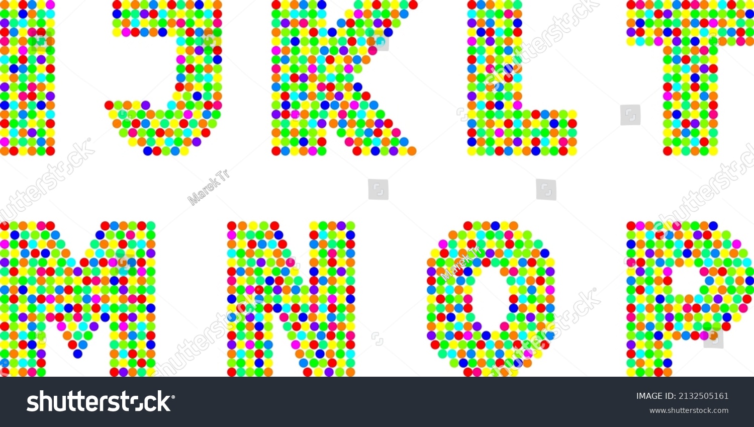 Font Multicolored Dots Vector Illustration Stock Vector (Royalty Free ...