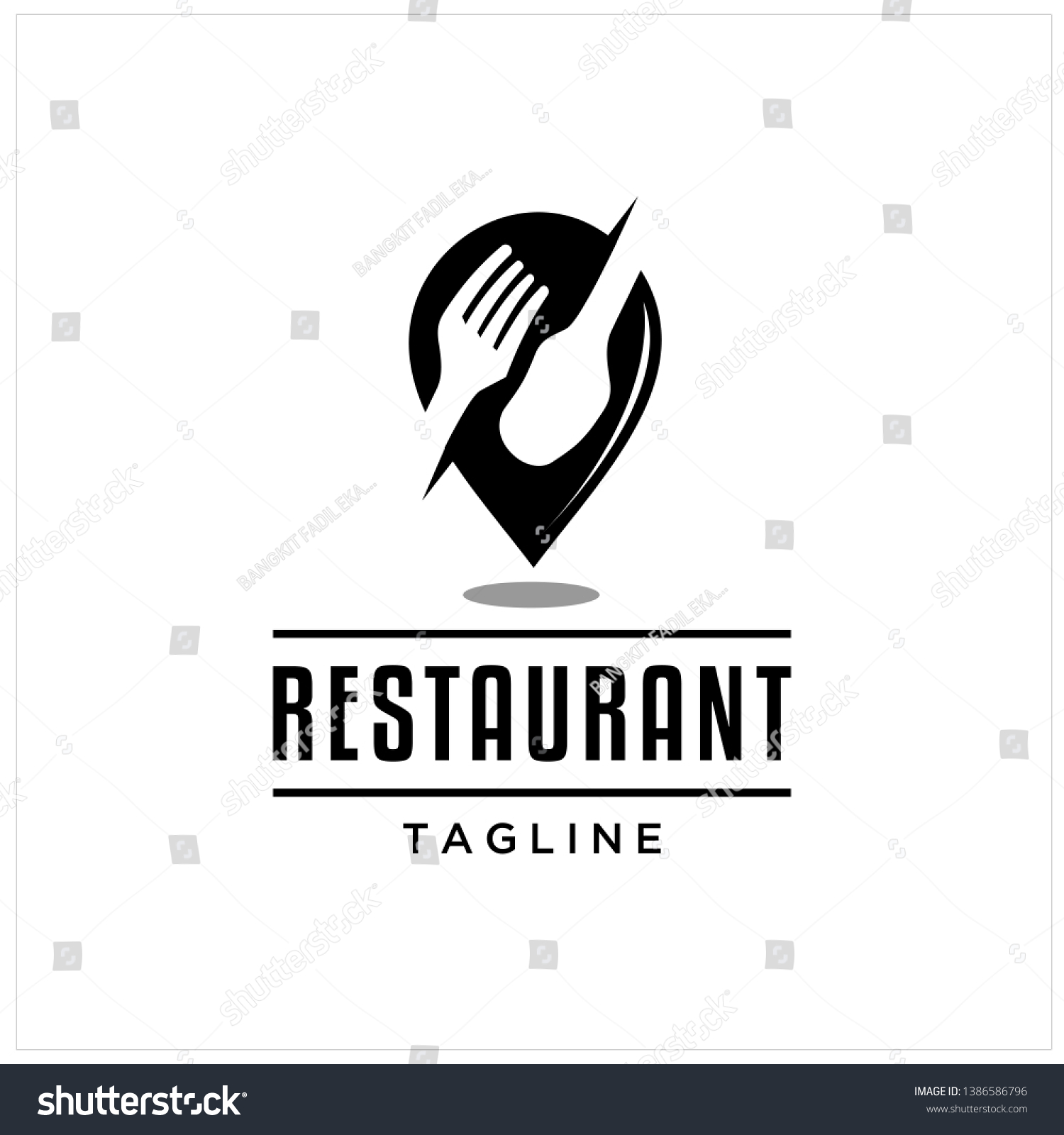 Food Drink Map Logo Vector Stock Vector (Royalty Free) 1386586796 ...