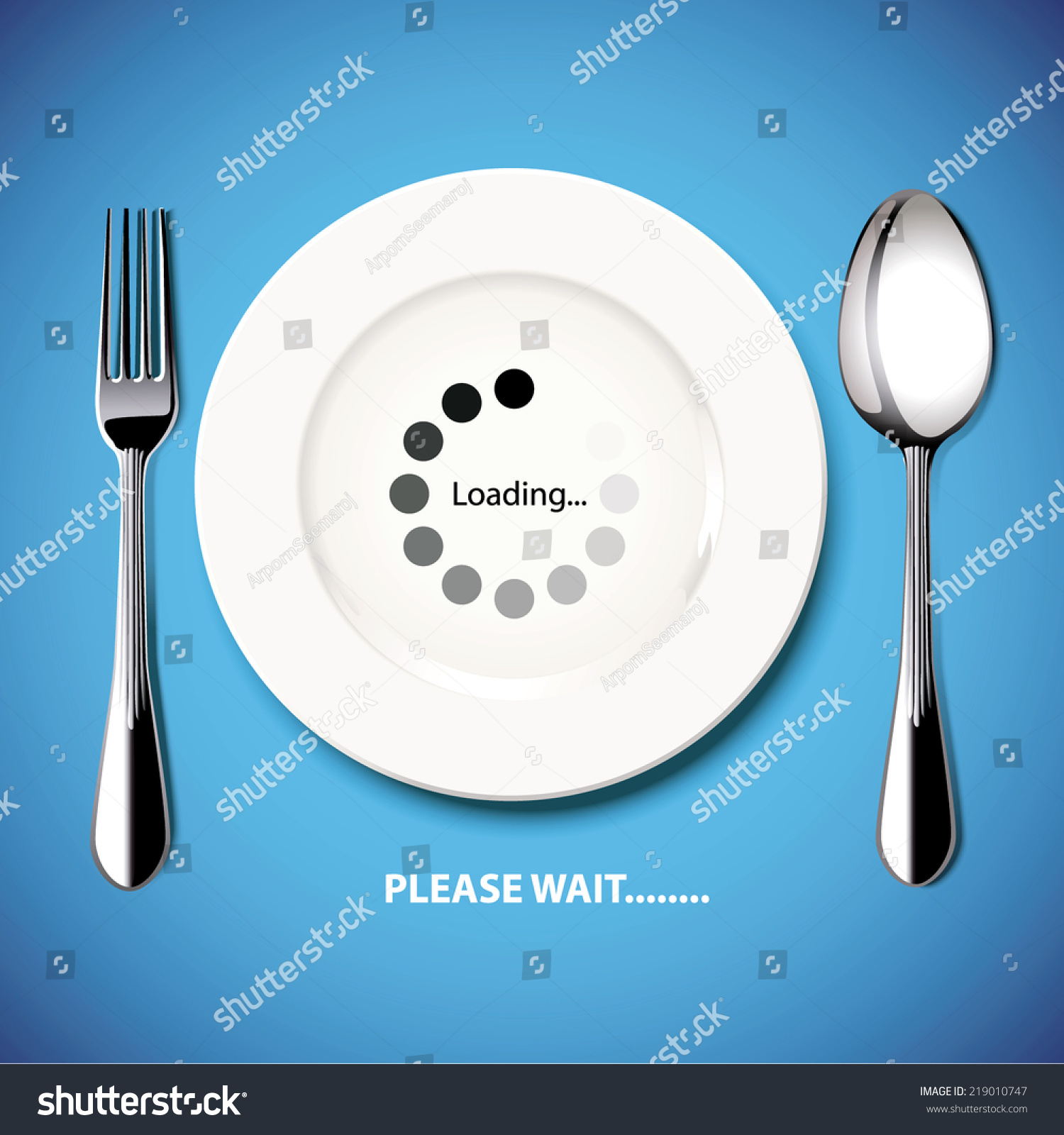 Food Late Please Wait Vector Illustration Stock Vector (Royalty Free ...