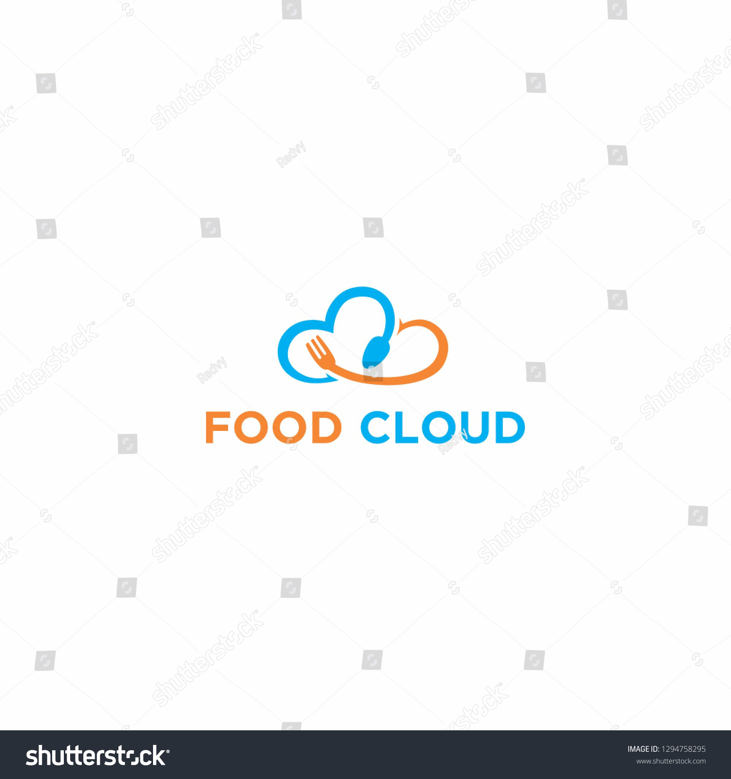 Food Cloud Logo Stock Vector (Royalty Free) 1294758295