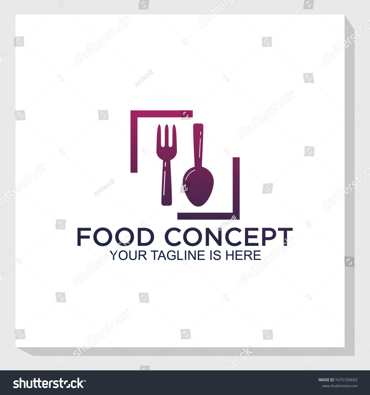 Food Concept Logo Template Design Vector Stock Vector (Royalty Free ...