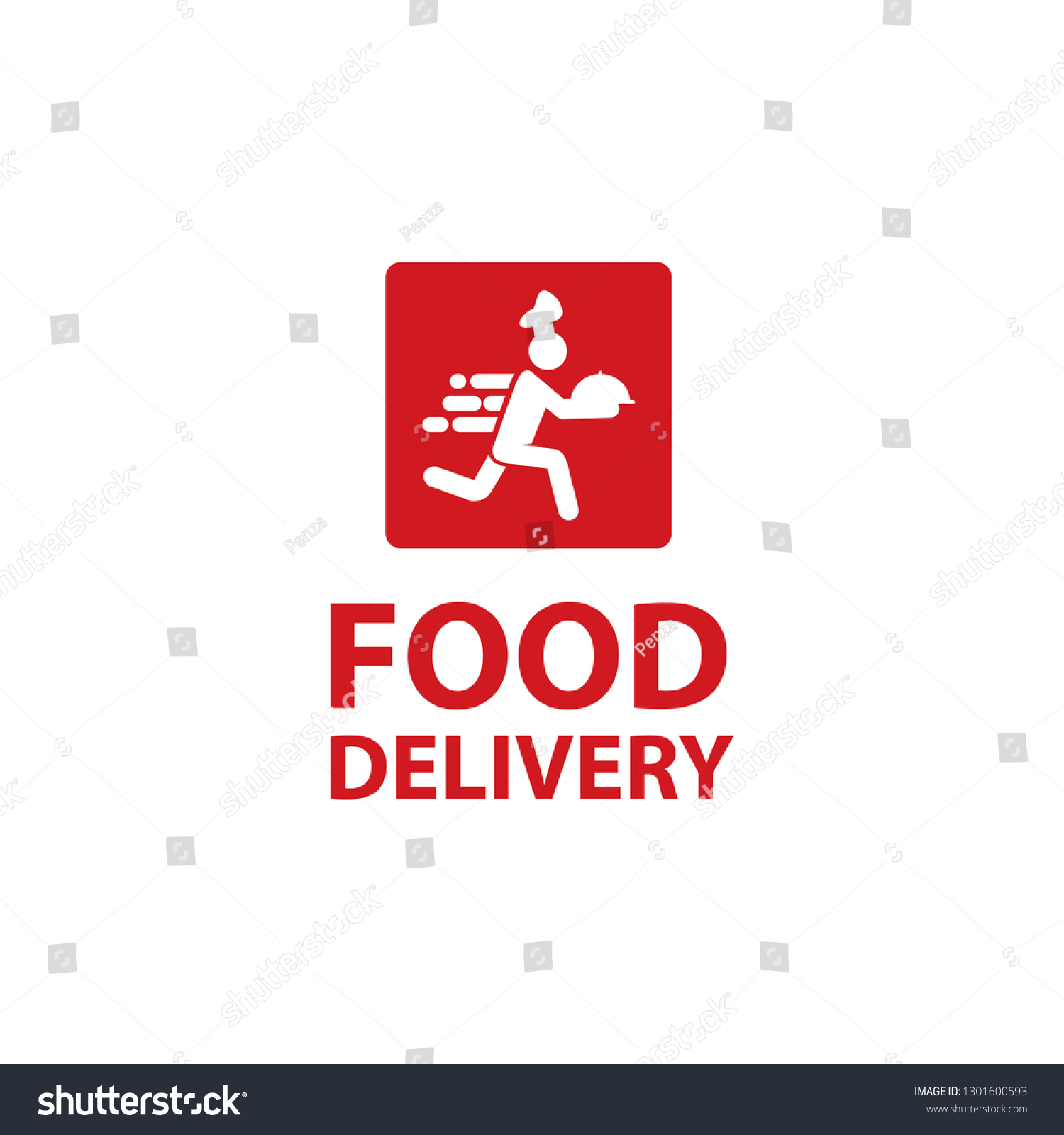 Food Delivery Logo Vector Stock Vector (Royalty Free) 1301600593