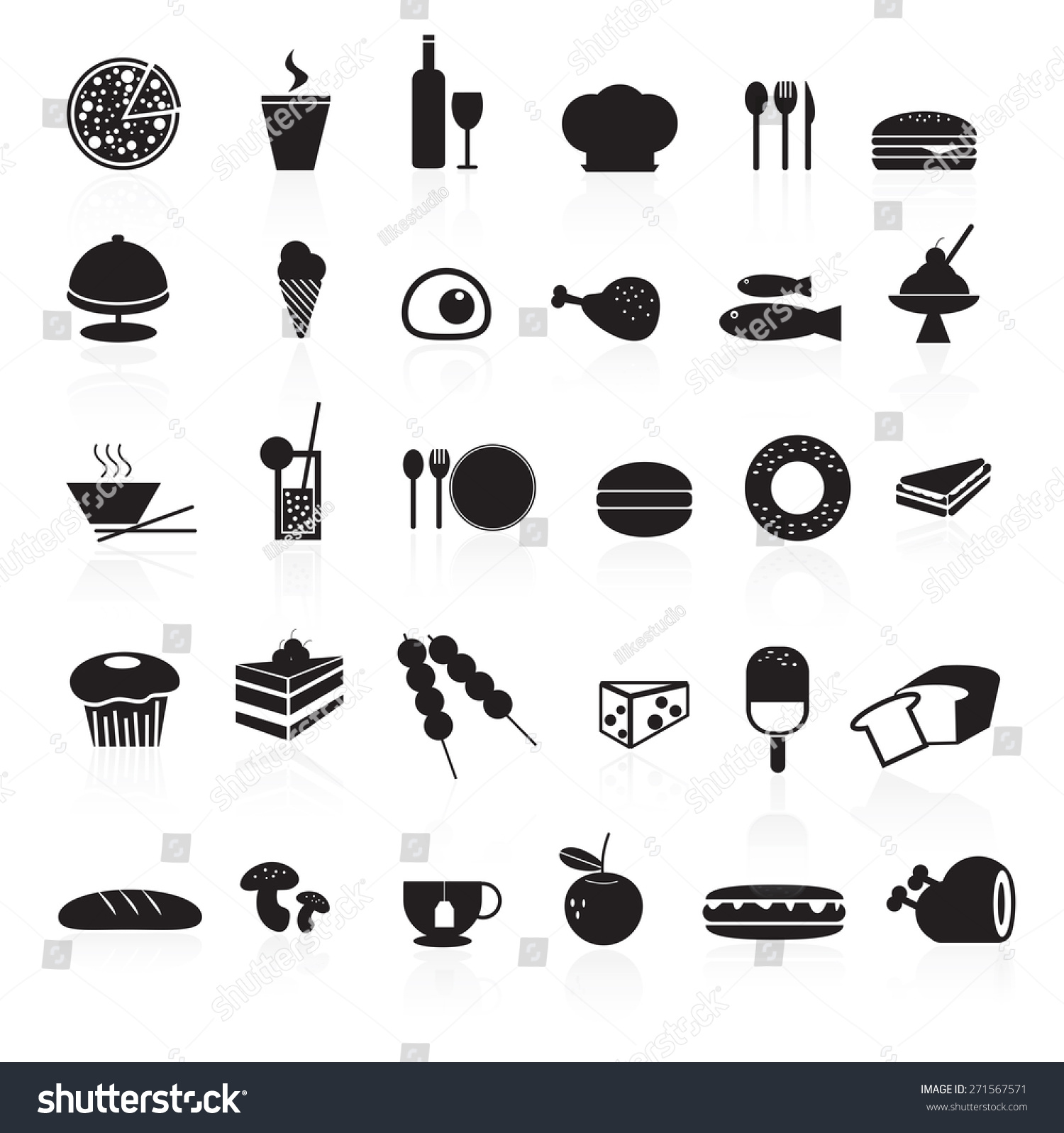Food Icons Set Vector Illustration Stock Vector (Royalty Free) 271567571 Food Icons Set Vector Illustration Stock Vector (Royalty Free) 271567571