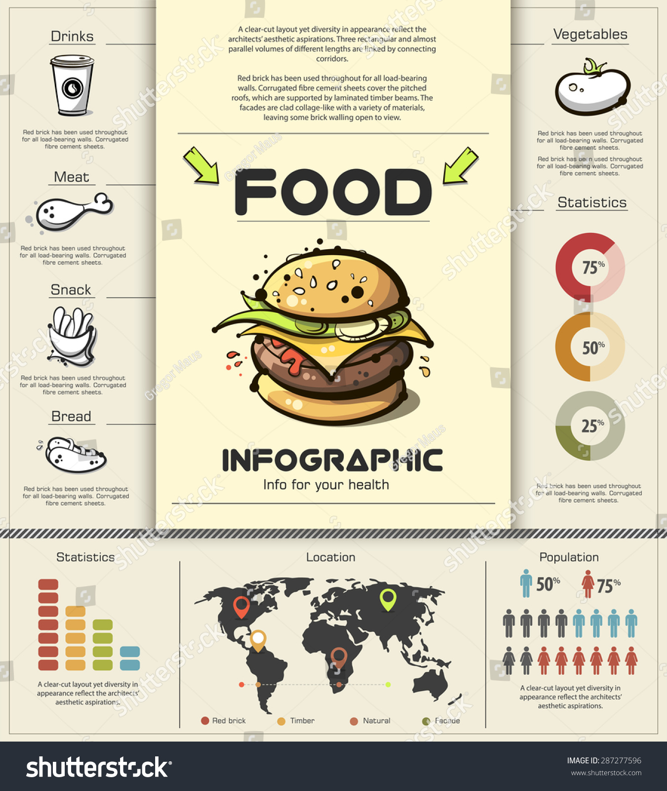 Food Infographic Vector Eps 10: vector de stock (libre de regalías ...