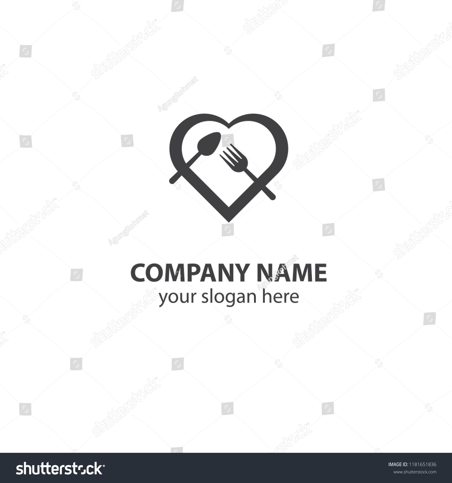 Food Logo Design Element: เวกเตอร์สต็อก (ปลอดค่าลิขสิทธิ์) 1181651836 ...