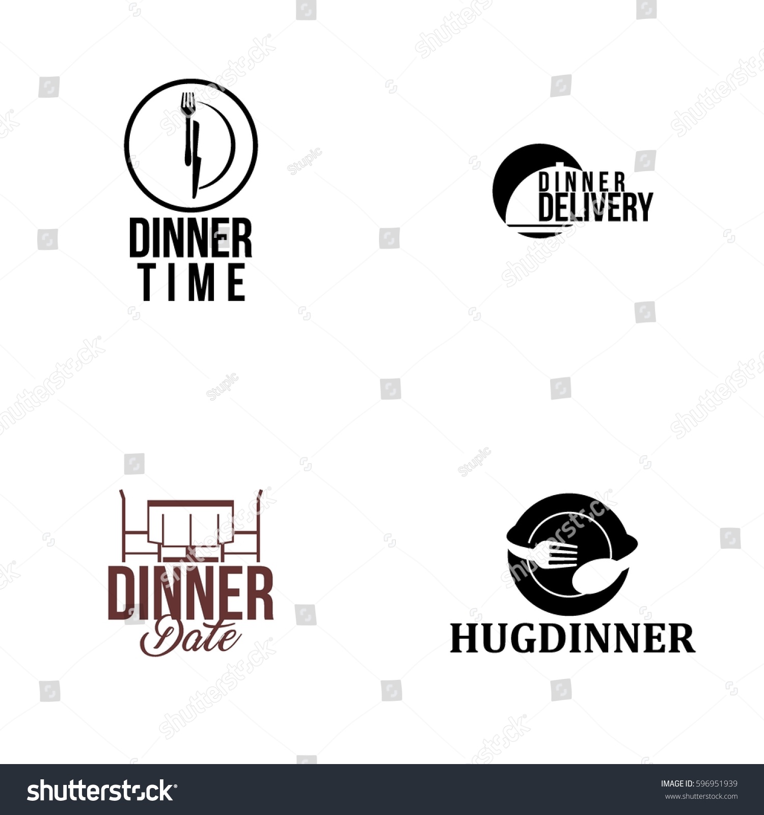 Food Logo Vector Stock Vector (Royalty Free) 596951939 | Shutterstock