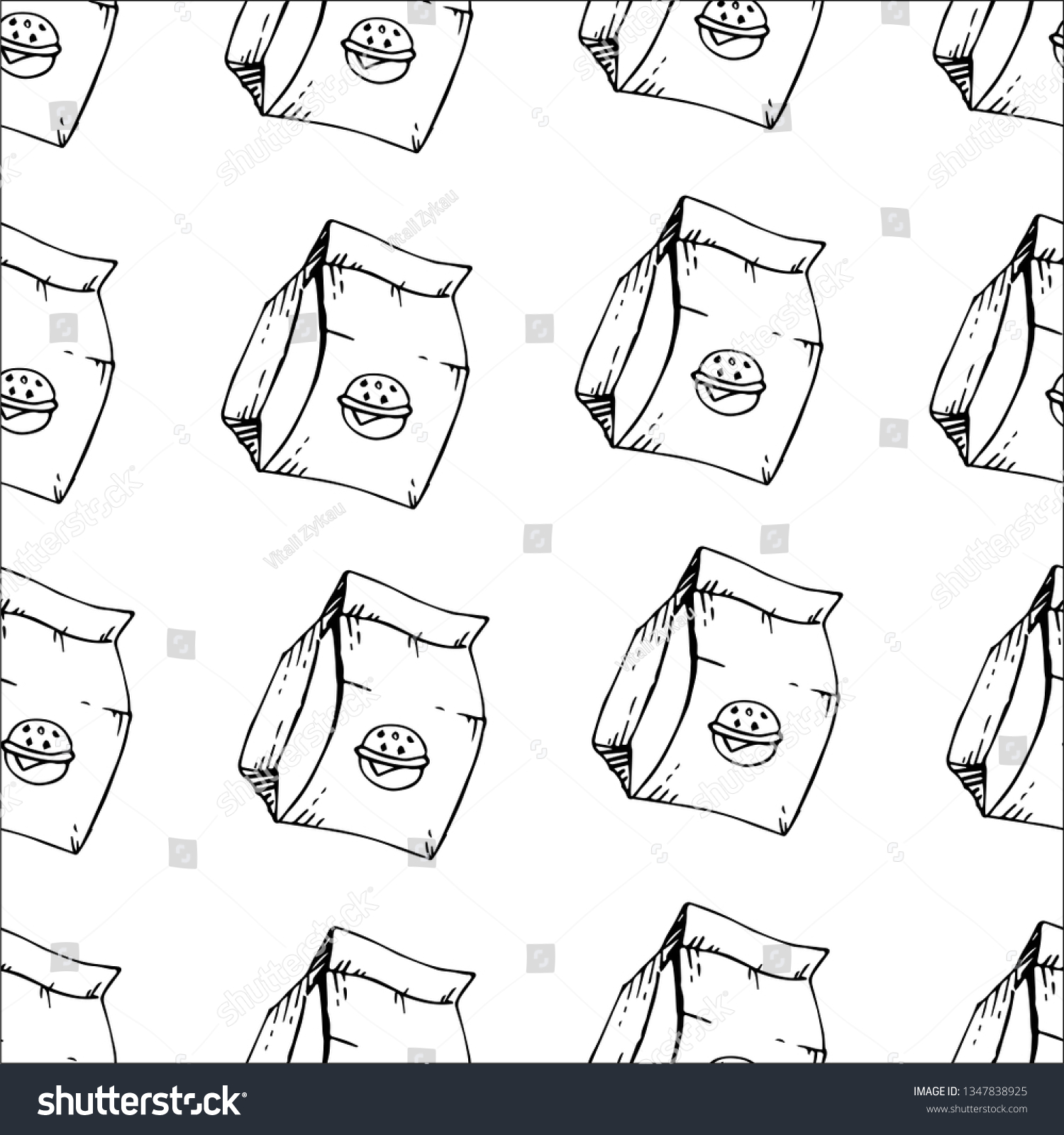 Food Packet Vector Sketch Stock Vector (Royalty Free) 1347838925 ...