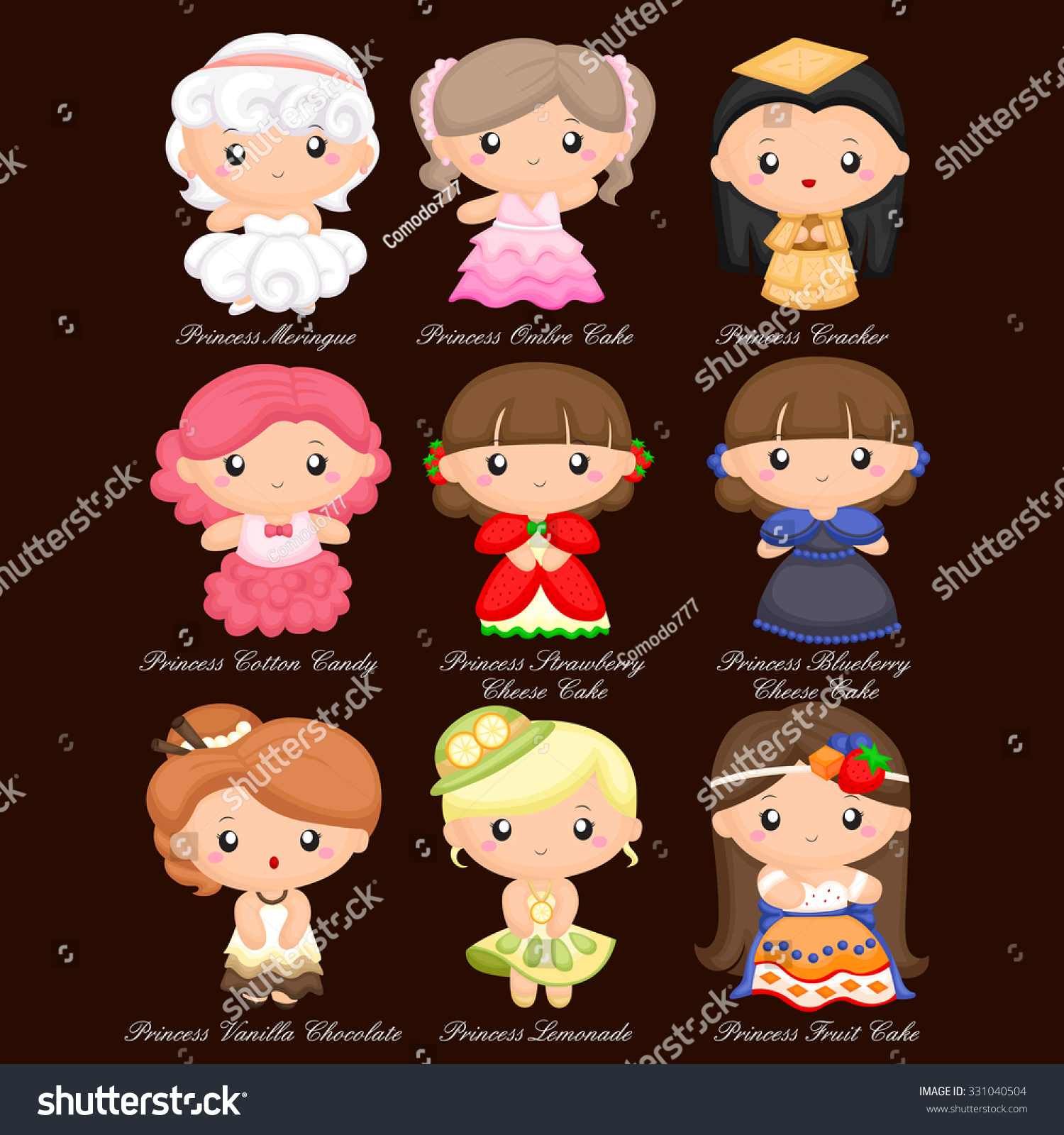 Food Princess Stock Vector (Royalty Free) 331040504
