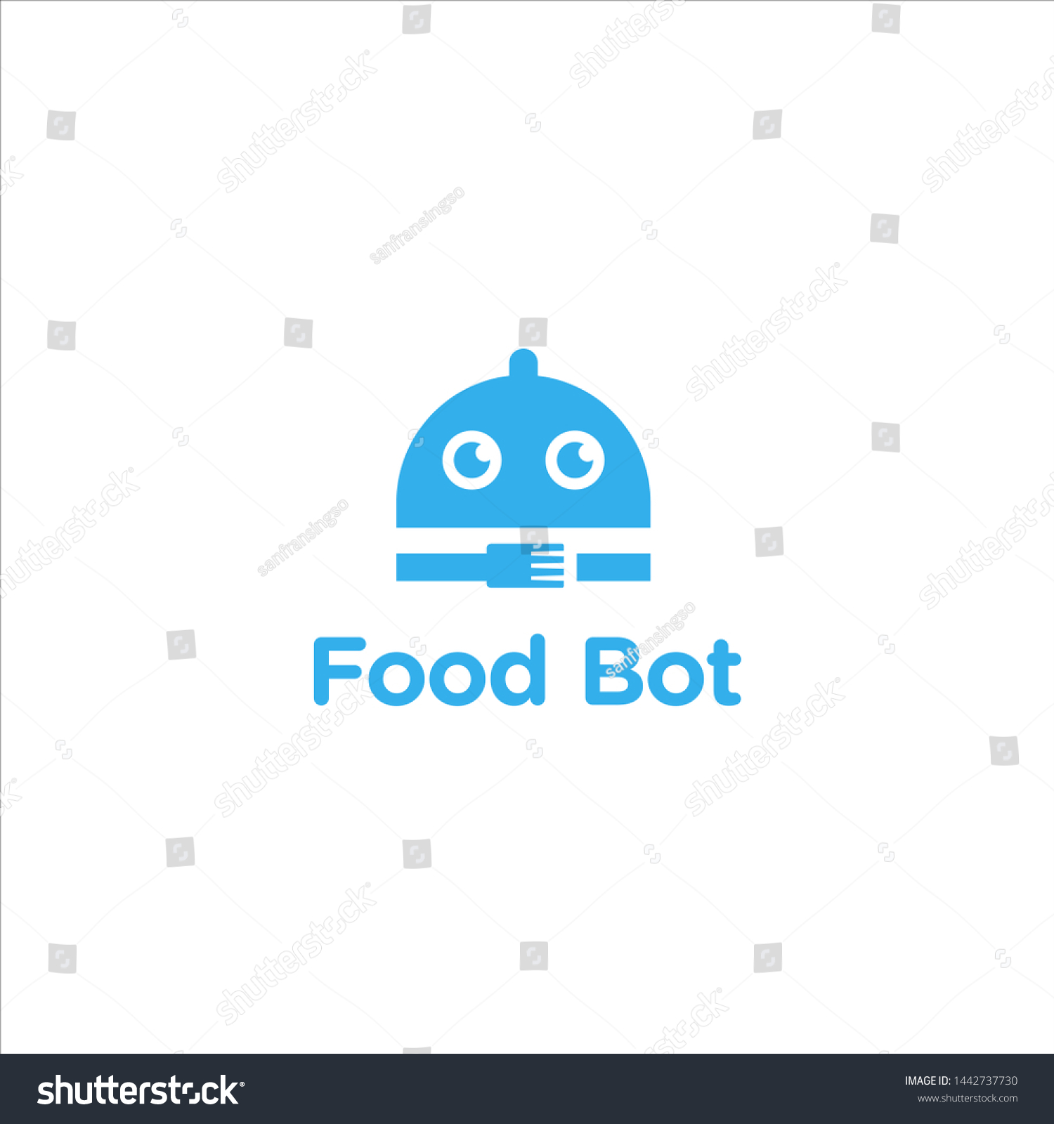 Food Robot Vector Logo Designs Template: vector de stock (libre de ...