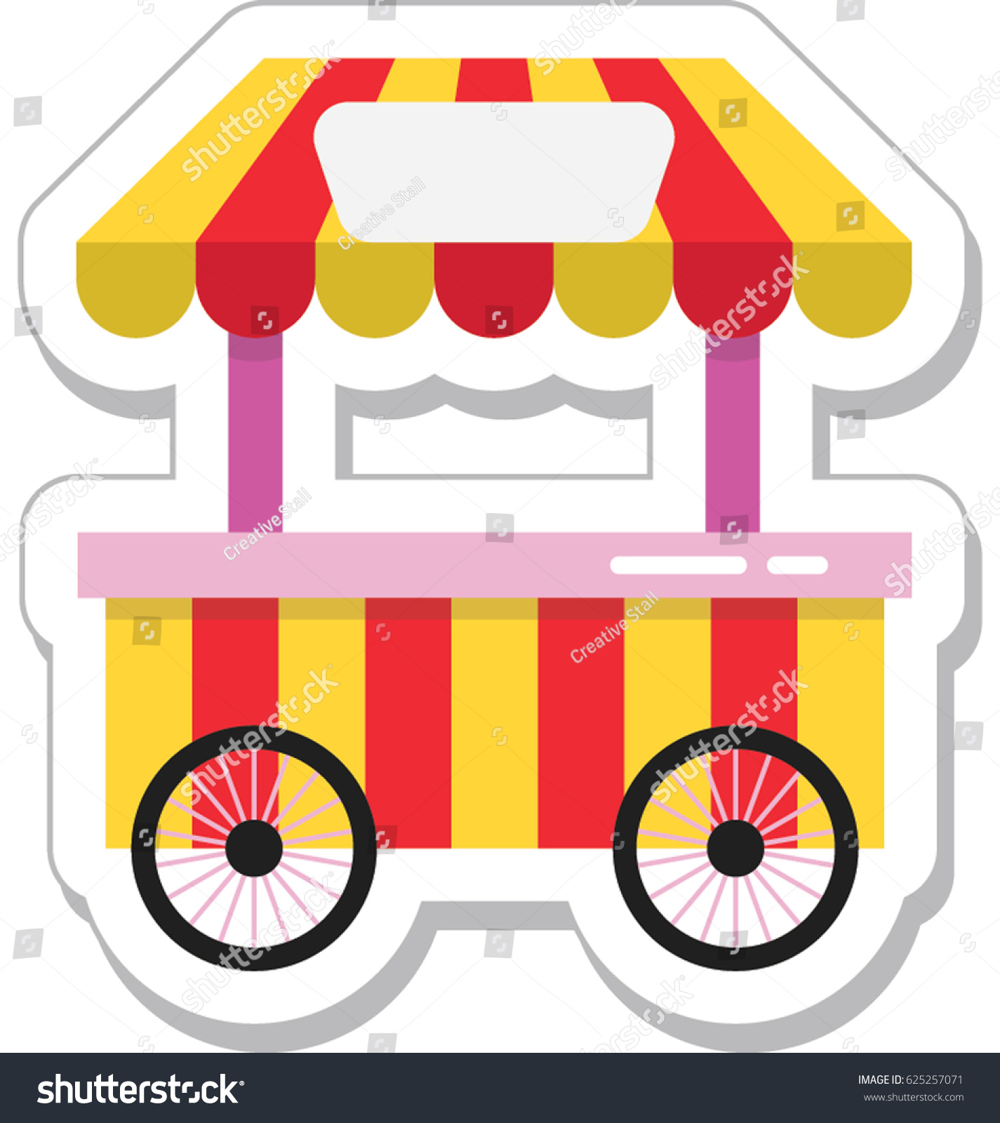 Food Stall Vector Icon Stock Vector 625257071 - Shutterstock