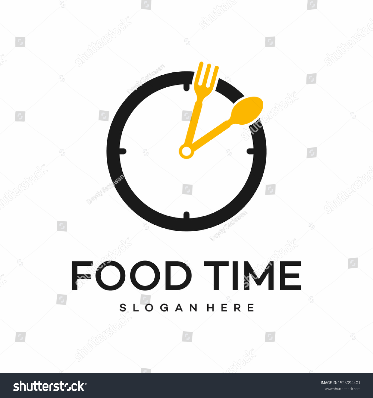 Food Time Icon Logo Design Element Stock Vector (Royalty Free) 1523094401