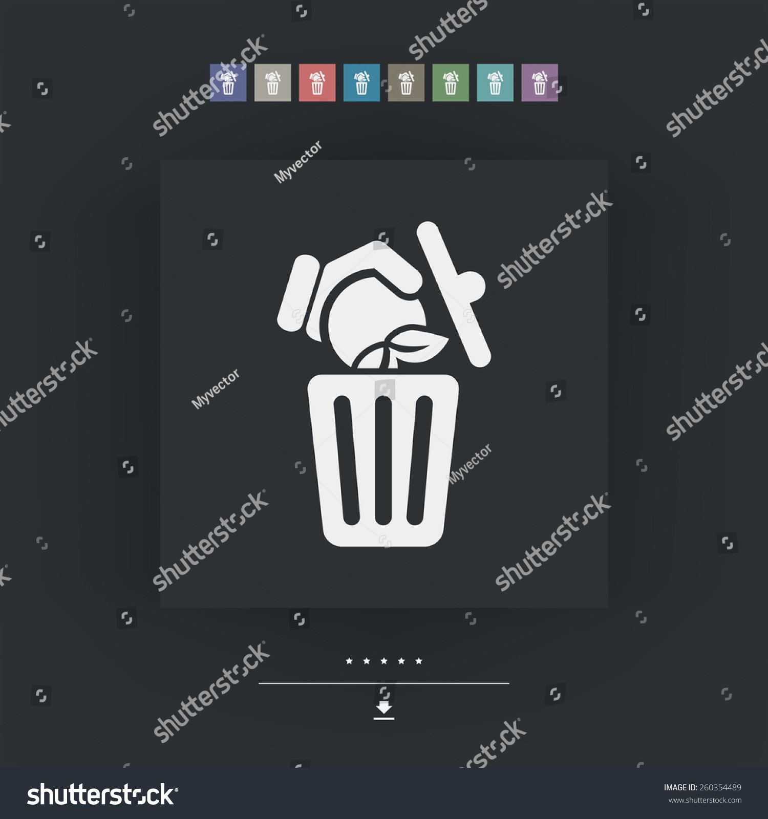 Food Trash Icon Stock Vector (Royalty Free) 260354489 | Shutterstock