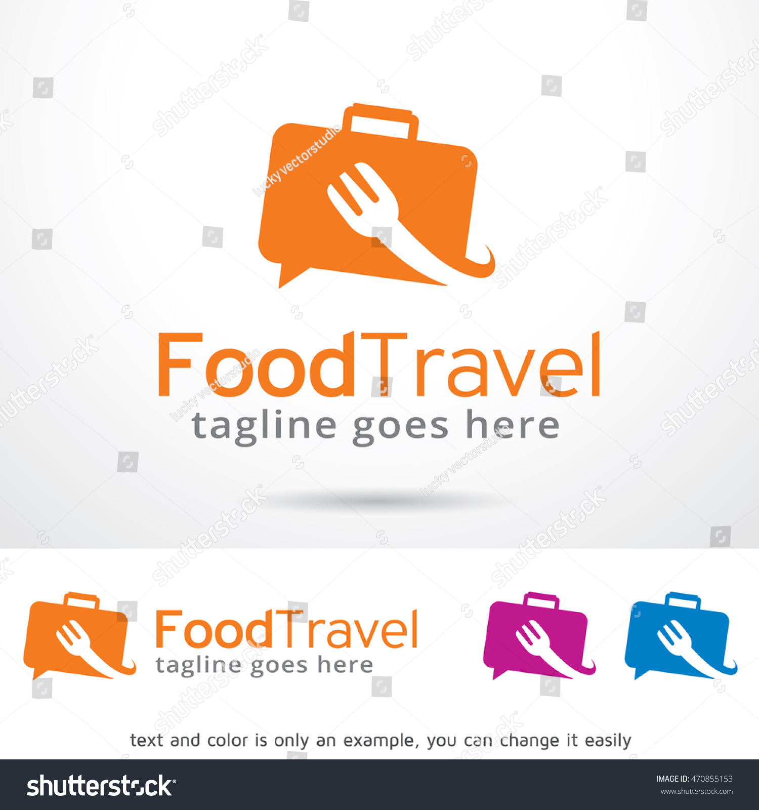 Food Travel Logo Template Design Vector Stock Vector (Royalty Free ...