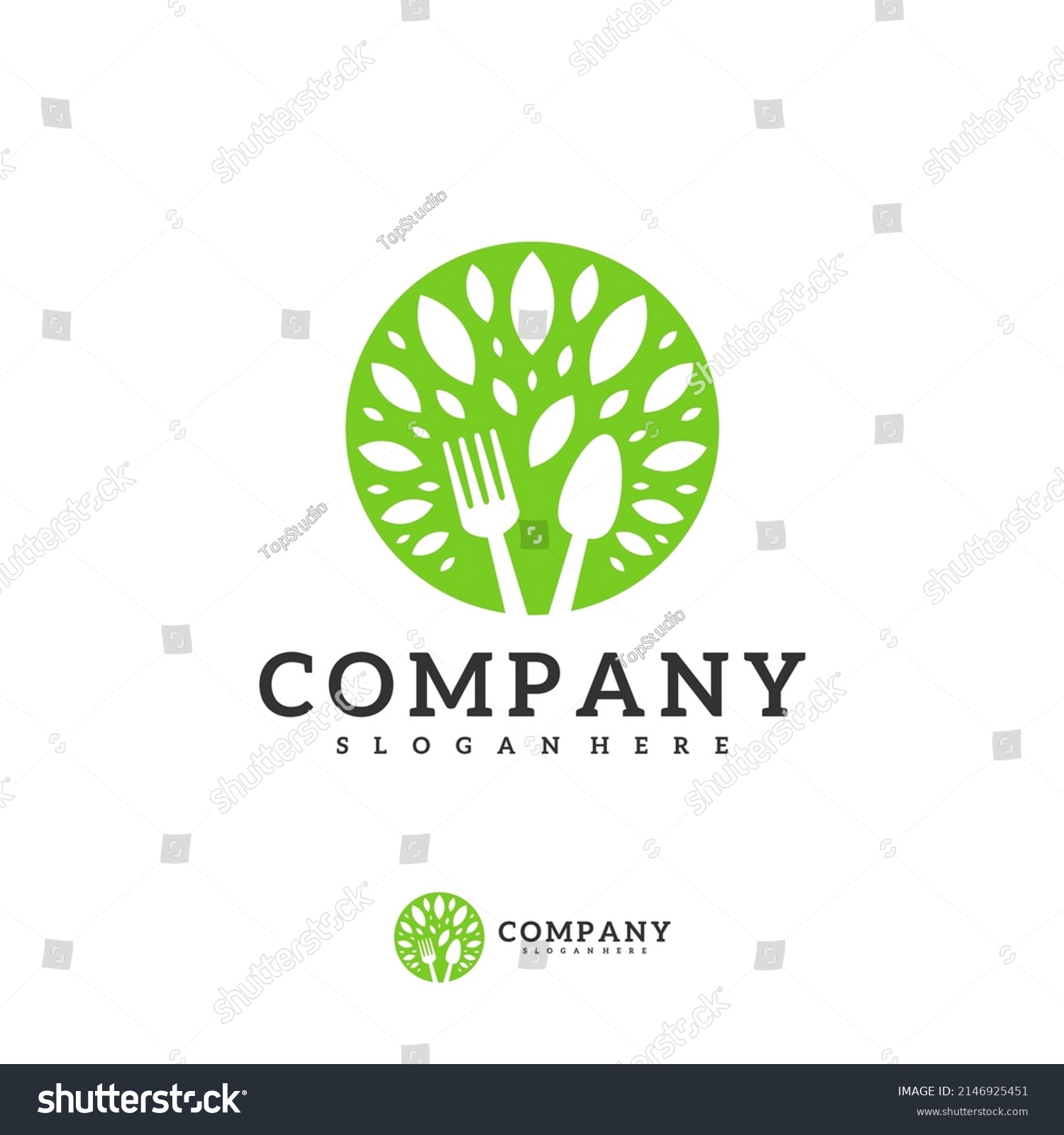 Food Tree Logo Vector Template Creative Stock Vector (Royalty Free ...