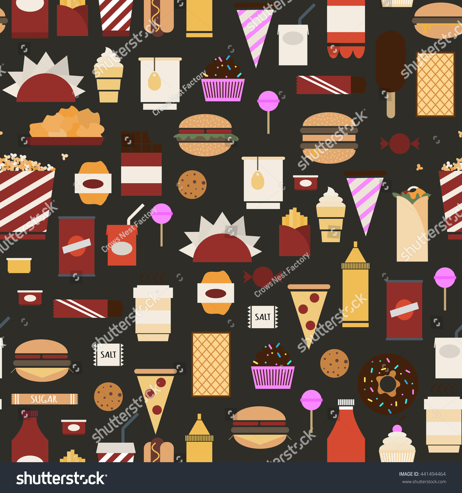 Food Wallpaper Stock Vector (Royalty Free) 441494464 | Shutterstock