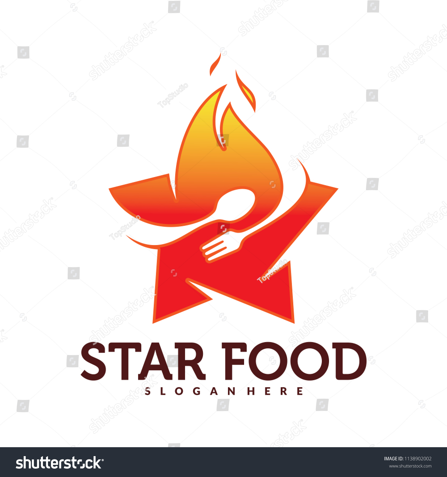 Food Star Logo Vector Stock Vector (Royalty Free) 1138902002 | Shutterstock
