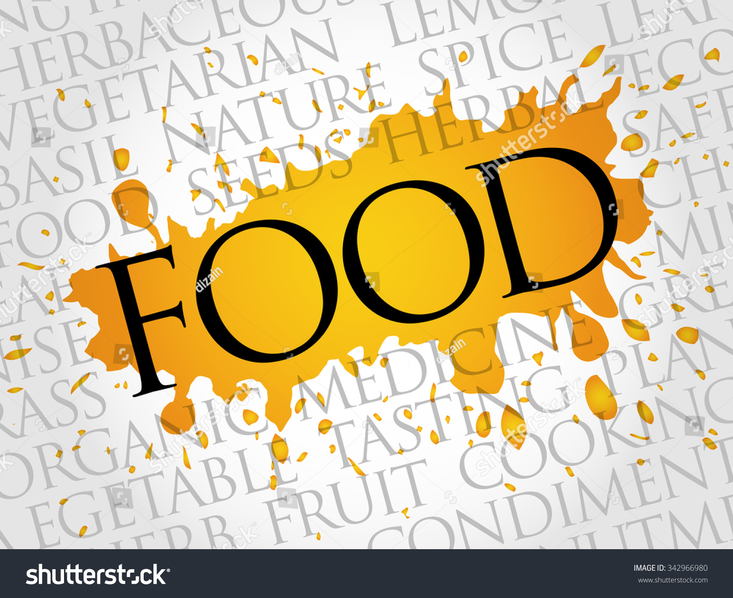 Food Word Cloud Concept Stock Vector (Royalty Free) 342966980 ...