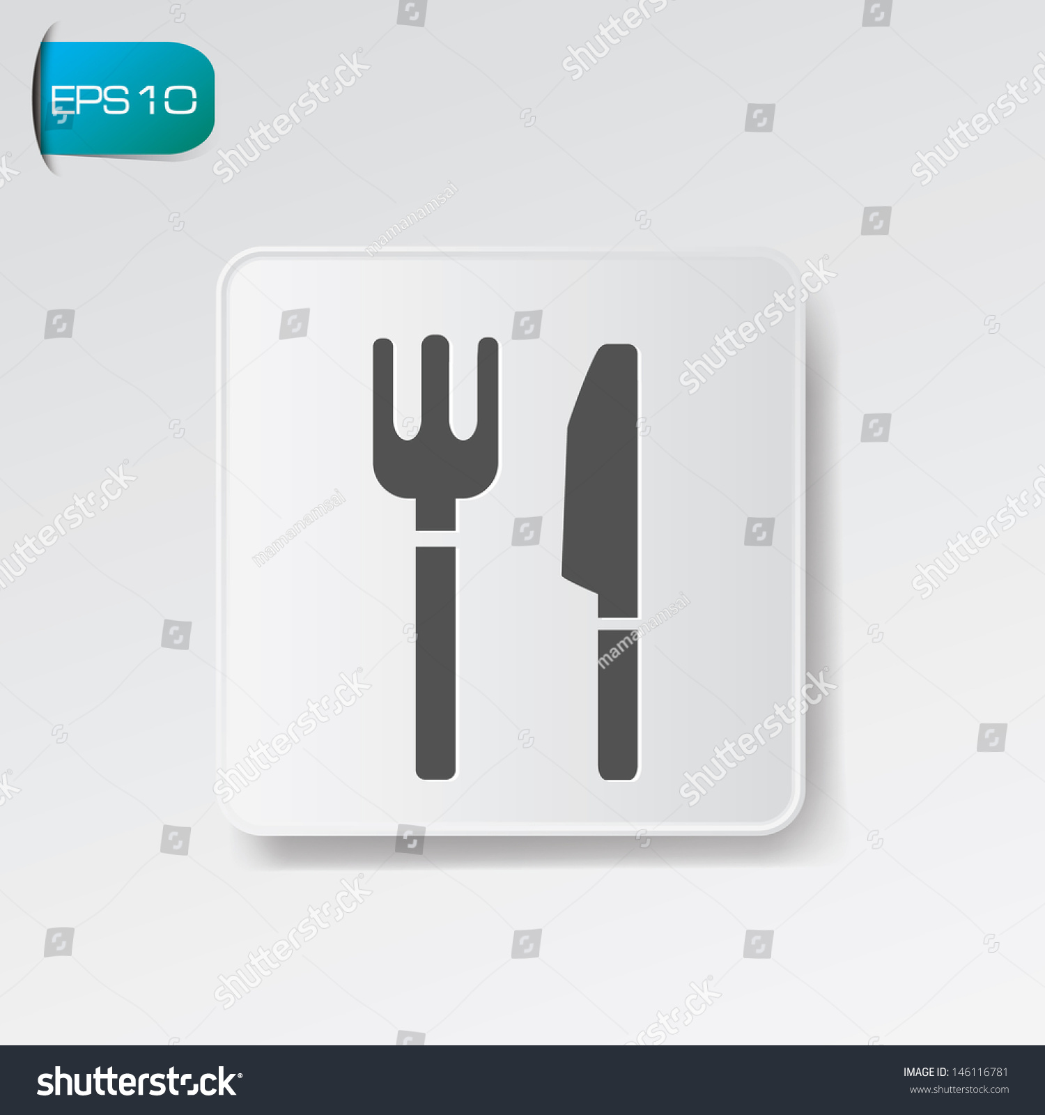 Food Zone Symbol Vector Stock Vector (Royalty Free) 146116781 ...