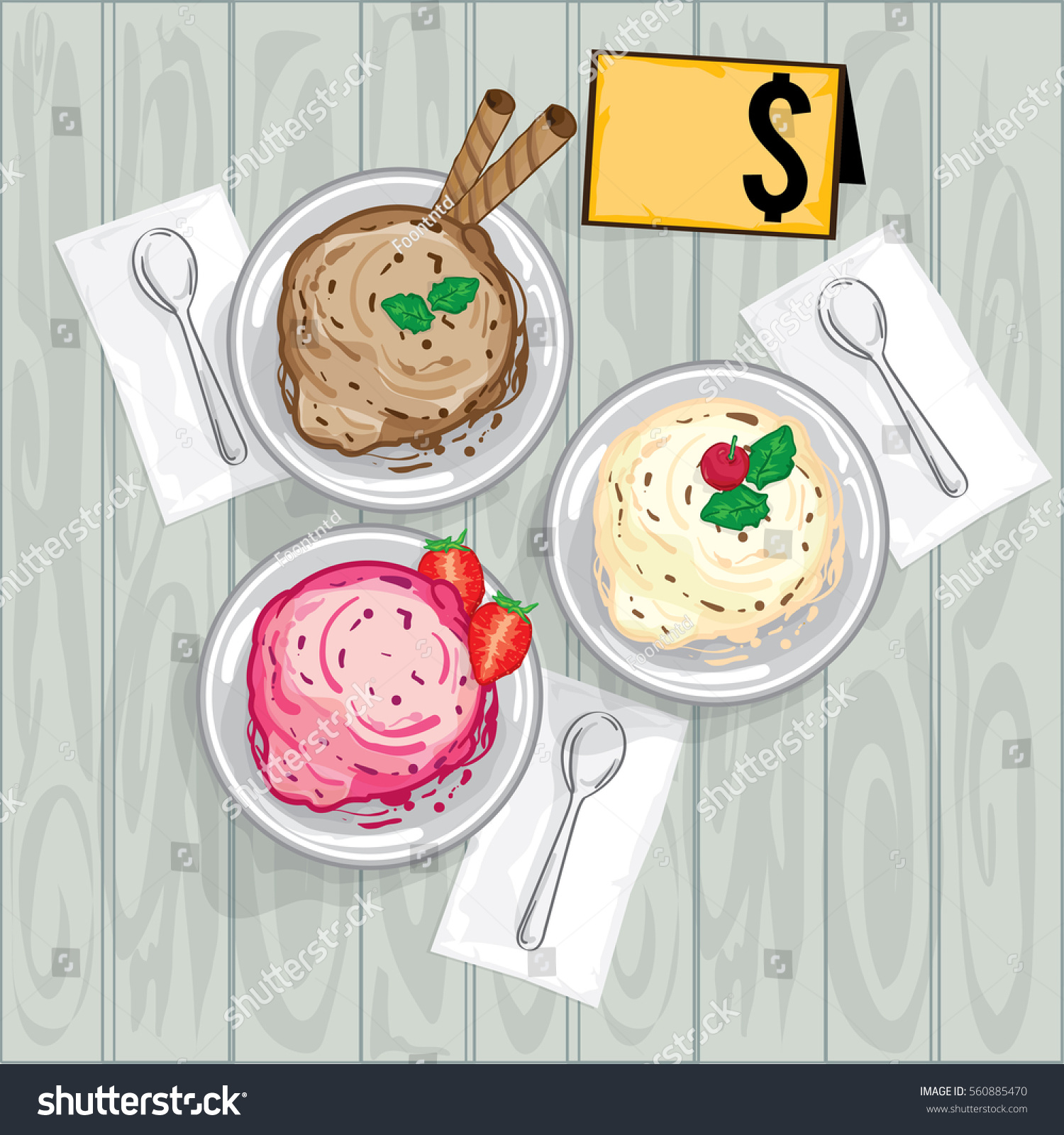 2,632 Ice cream top view Stock Illustrations, Images & Vectors ...