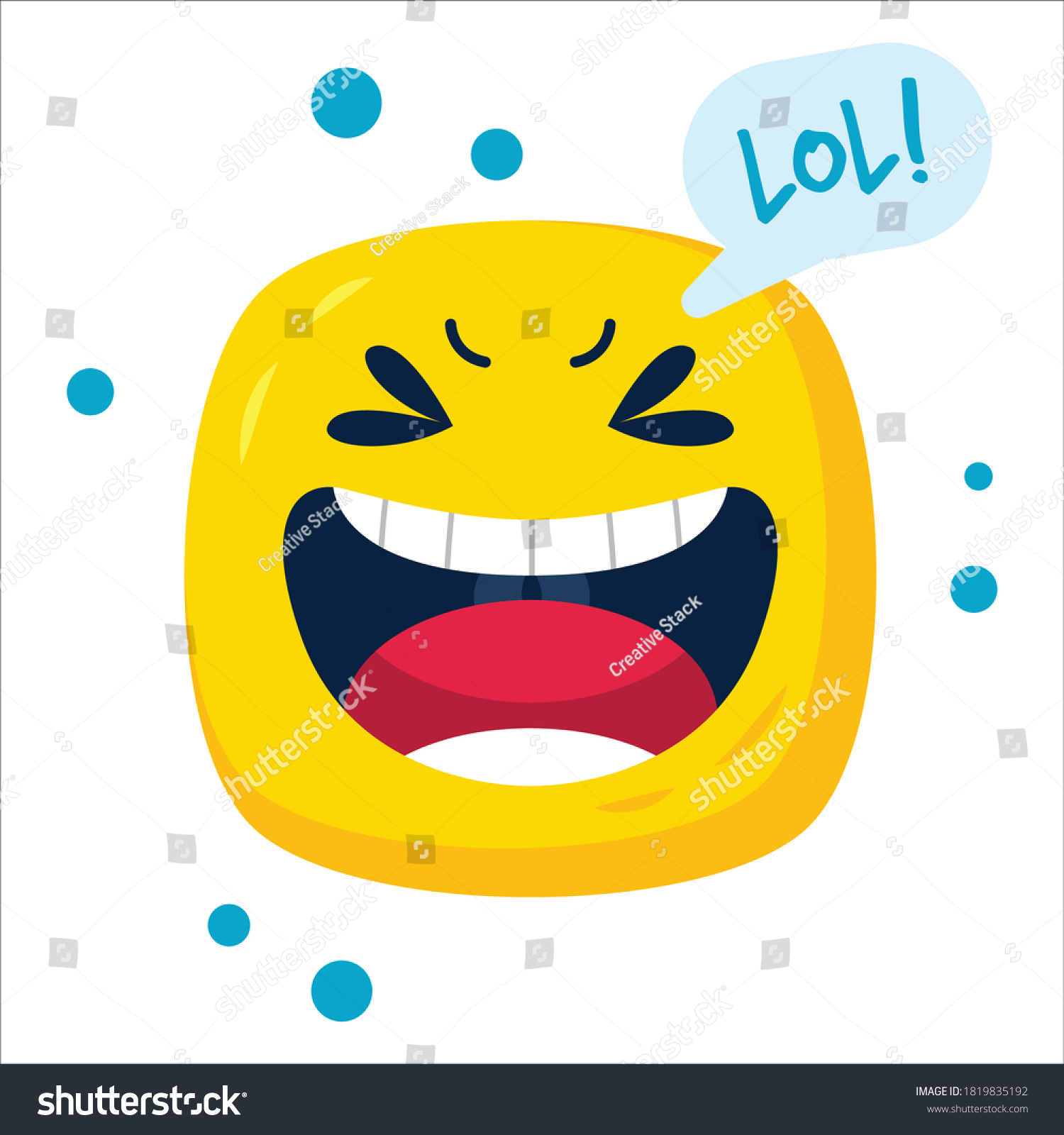 Fool Happy Flat Vector Illustration Stock Vector (Royalty Free) 1819835192