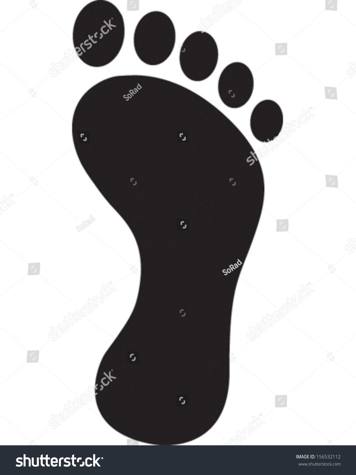 Foot Stock Vector (Royalty Free) 156532112 | Shutterstock