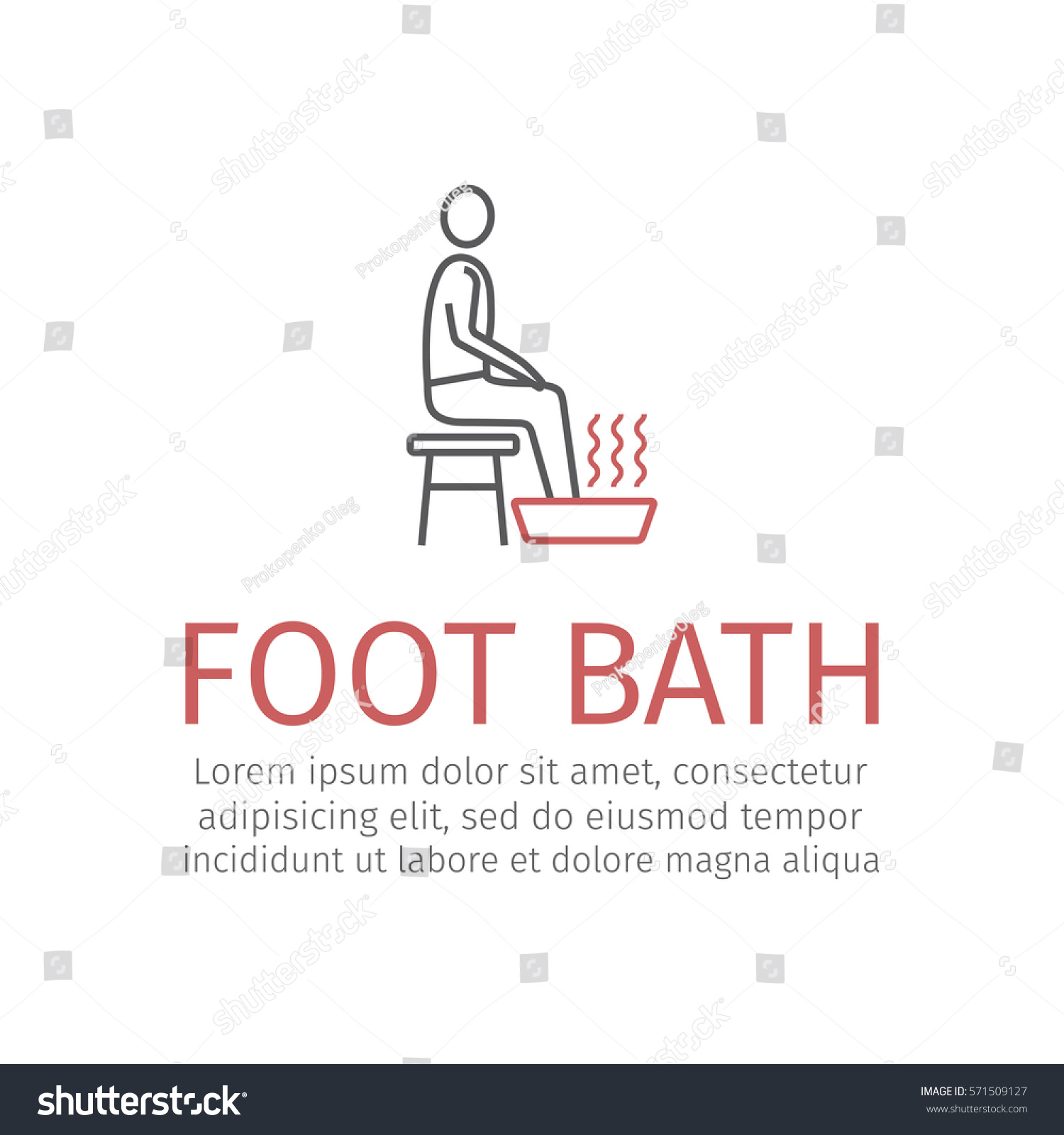 Foot Bath Vector Icon Web Graphic Stock Vector (Royalty Free) 571509127 ...