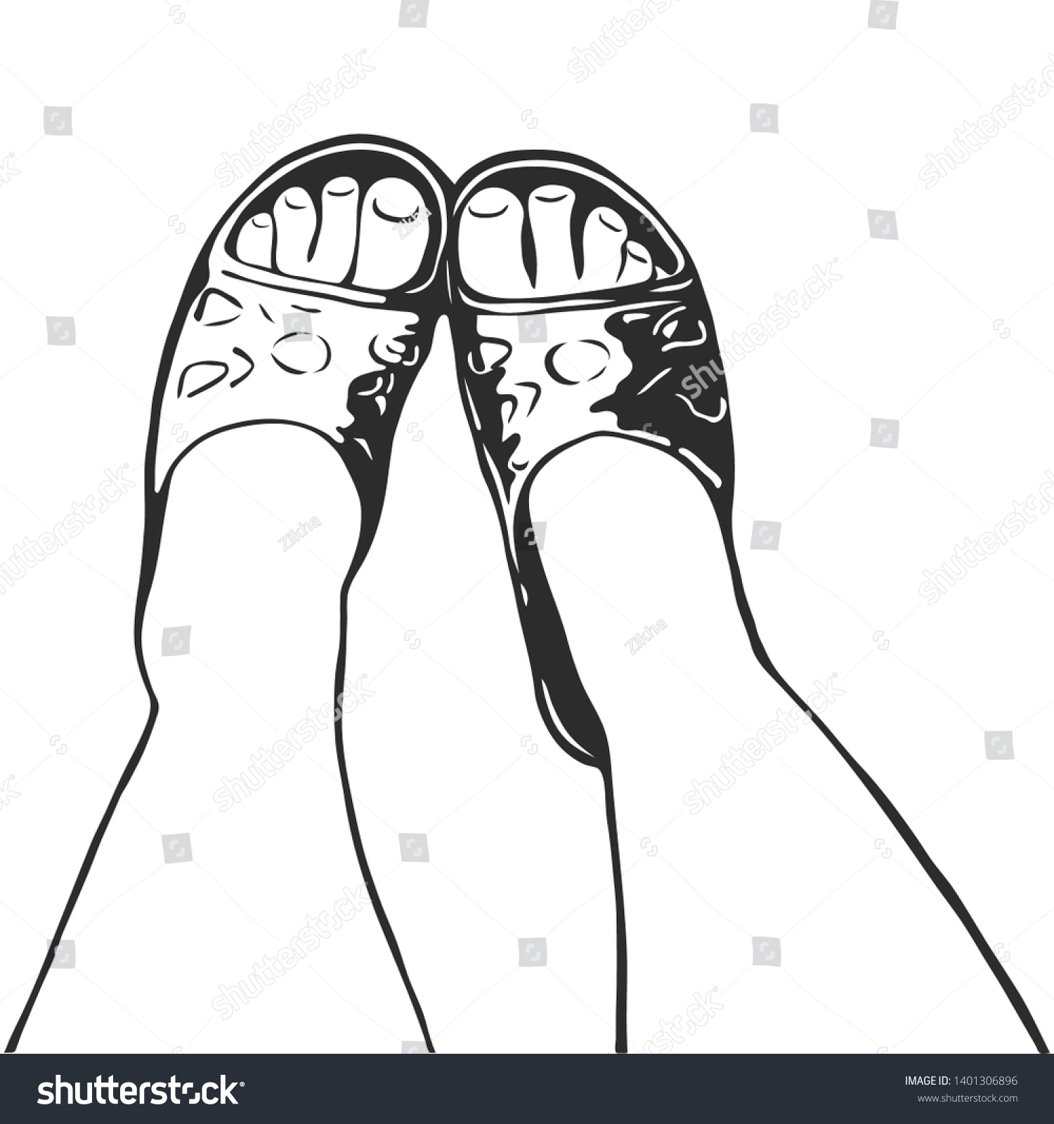 Foot Legs Vector Eps Stock Vector (Royalty Free) 1401306896 | Shutterstock