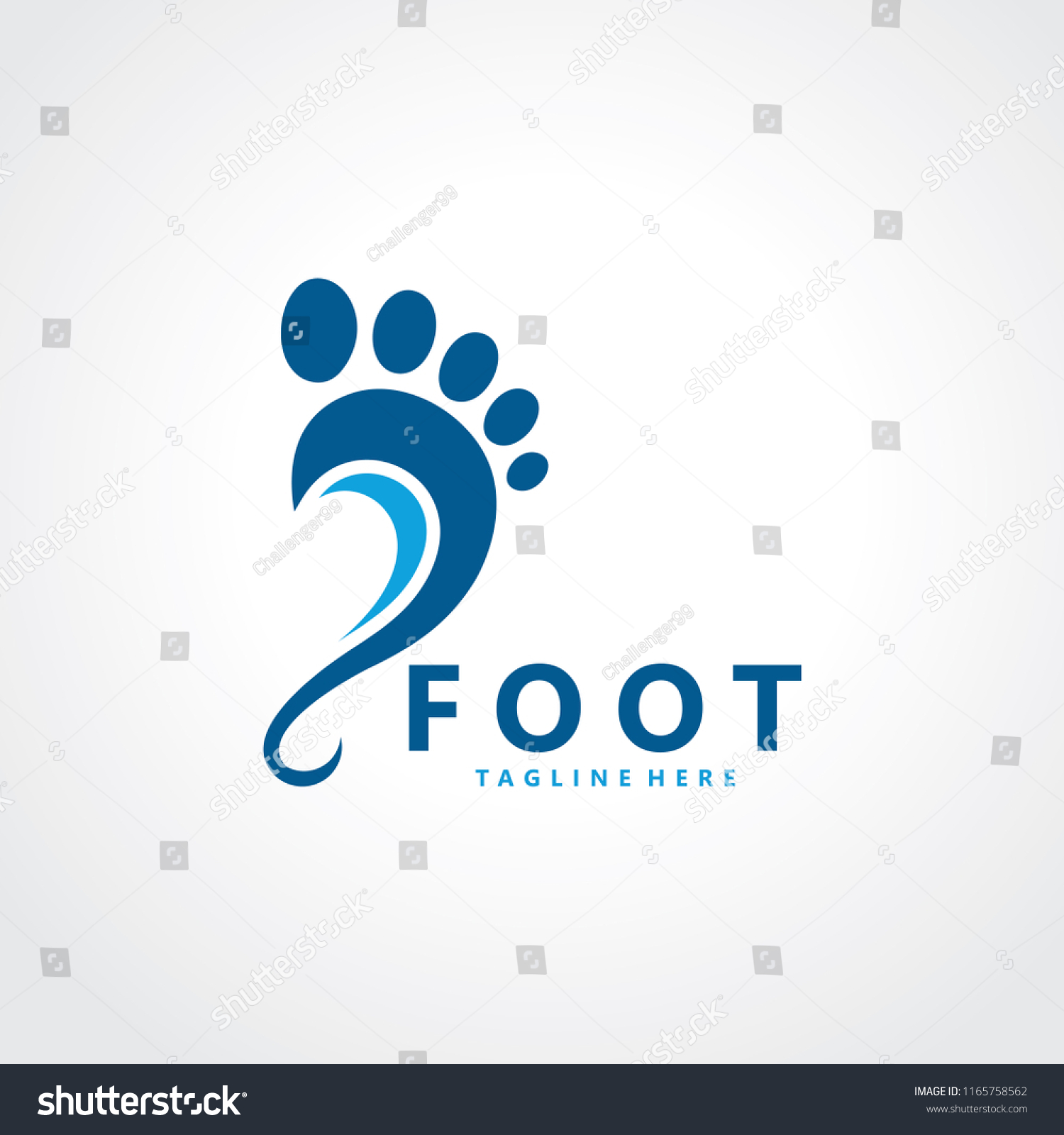 Foot Logo Design Template Stock Vector (Royalty Free) 1165758562