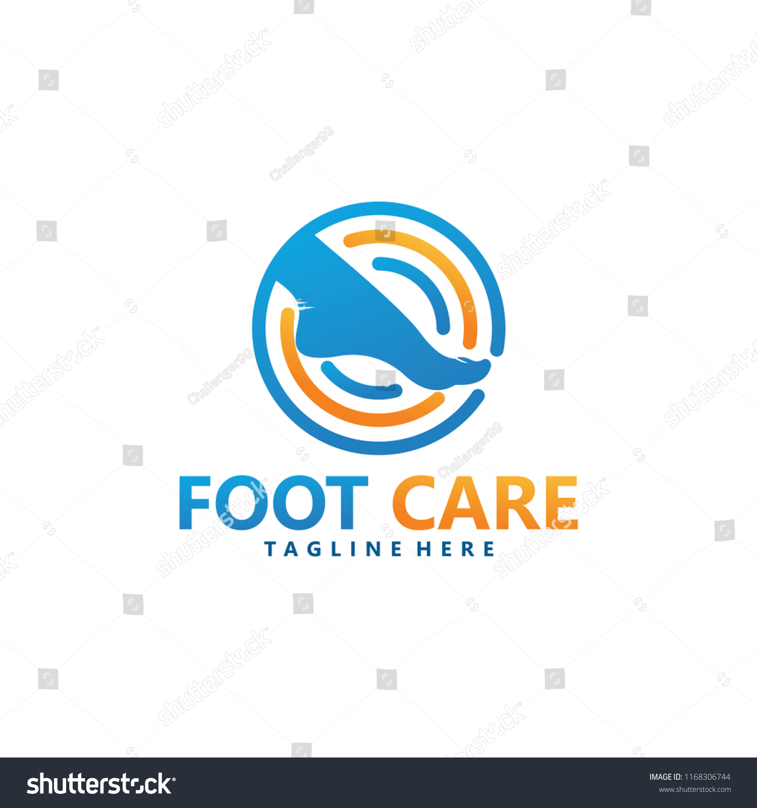 Foot Logo Design Template Stock Vector (Royalty Free) 1168306744
