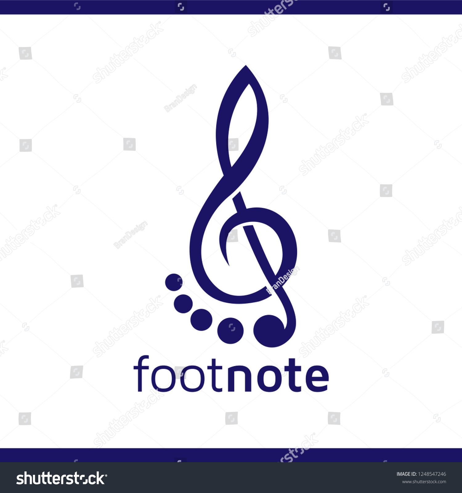 Foot Note Music Logo Icon Vector Stock Vector (Royalty Free) 1248547246 ...