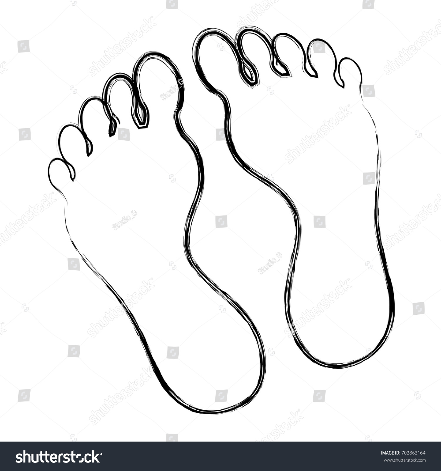 Foot Plants Isolated Icon Stock Vector (Royalty Free) 702863164 ...