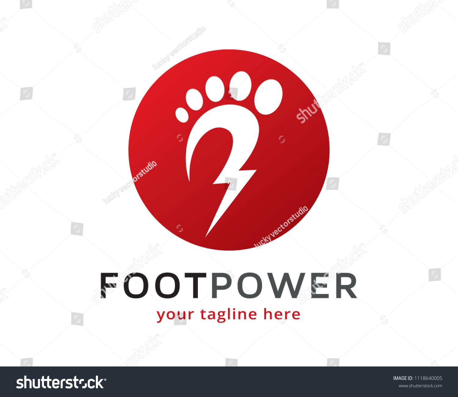 Foot Power Logo Design Template Stock Vector (Royalty Free) 1118640005