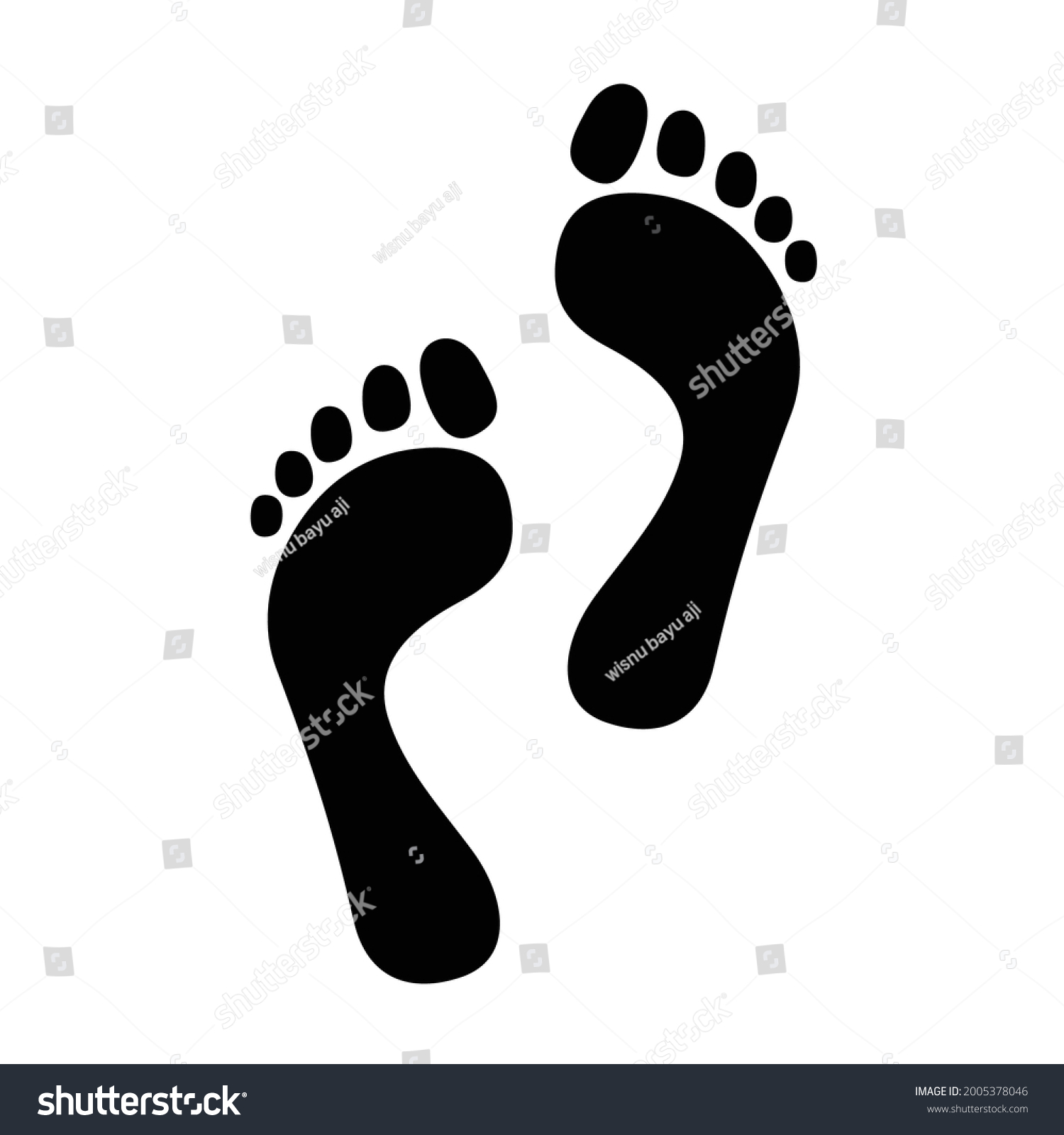 Foot Print Isolated Vector Design Stock Vector (Royalty Free) 2005378046