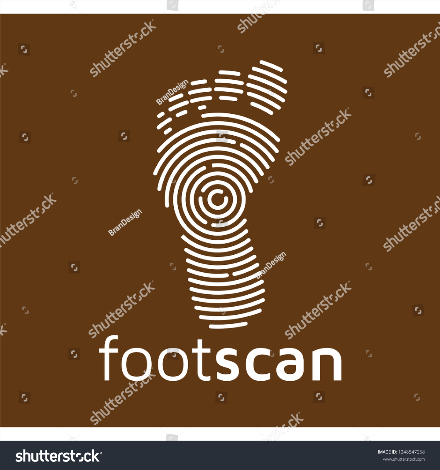 Foot Scan Technology Logo Icon Vector Stock Vector (Royalty Free ...