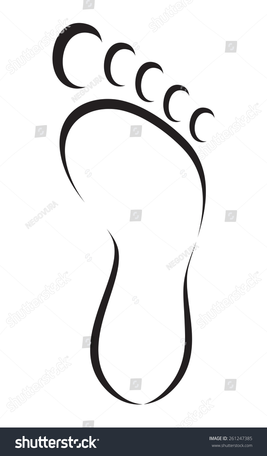 Foot Symbol Stock Vector (Royalty Free) 261247385