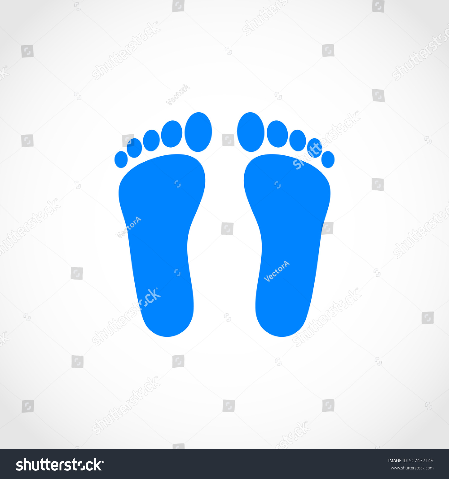 Foot Vector Icon Flat Design Best Stock Vector (Royalty Free) 507437149 ...