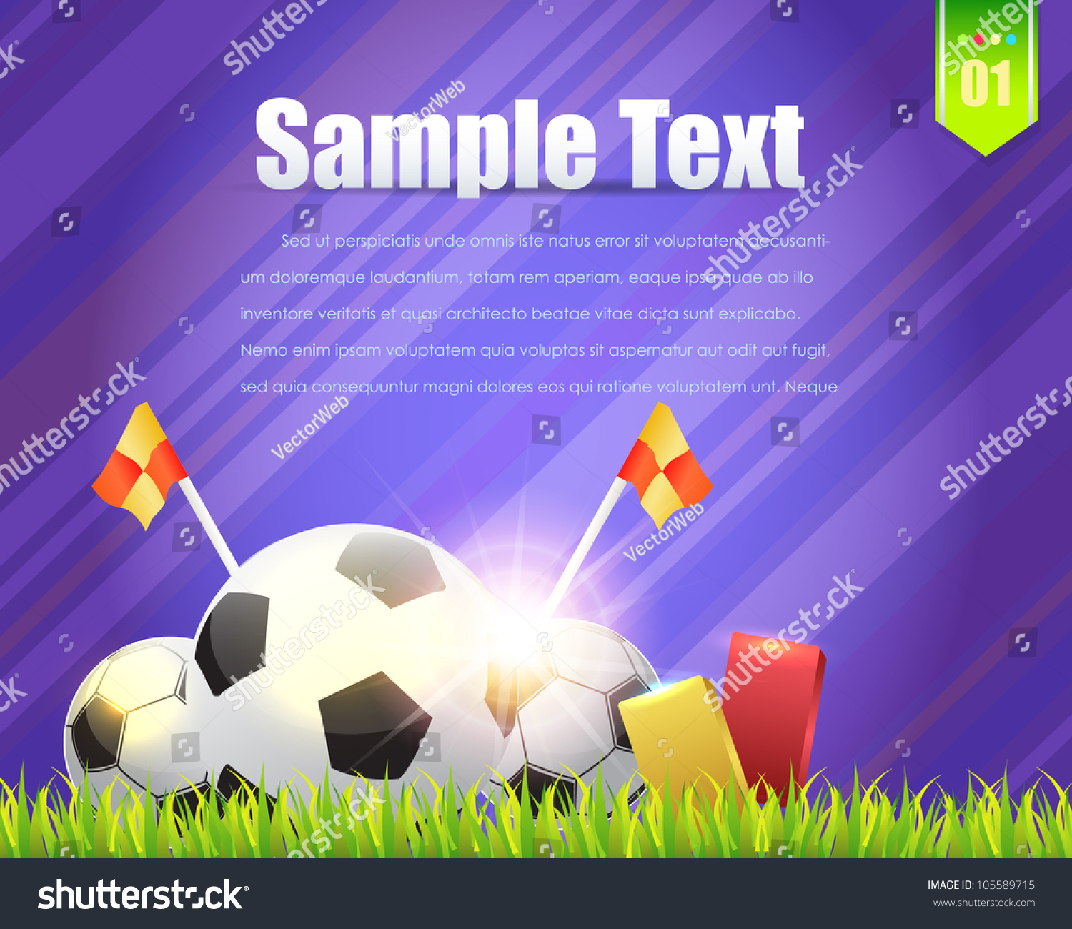 Football Background Template Vector Design: เวกเตอร์สต็อก (ปลอดค่า ...
