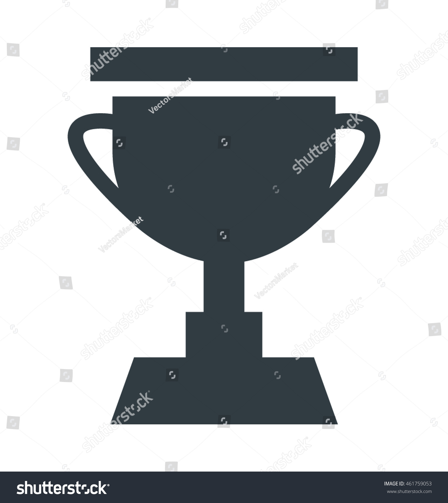 Football Trophy Vector Icon Stock Vector (Royalty Free) 461759053 ...