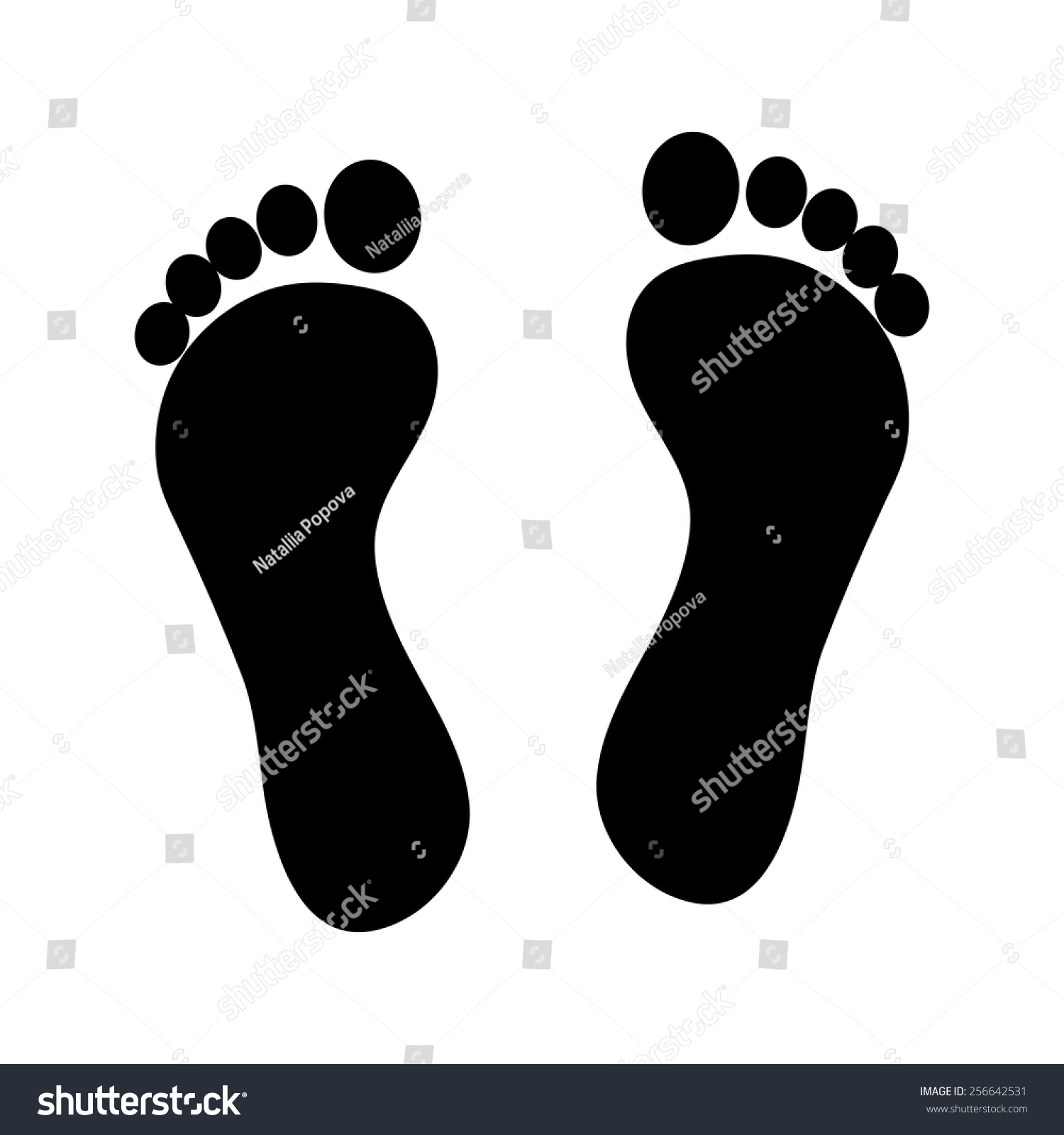 Footprint Stock Vector (Royalty Free) 256642531